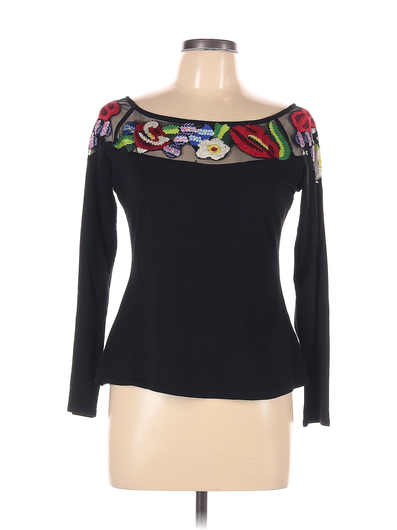 Vintage Collection Black Long Sleeve Top Size L - 75% off | ThredUp