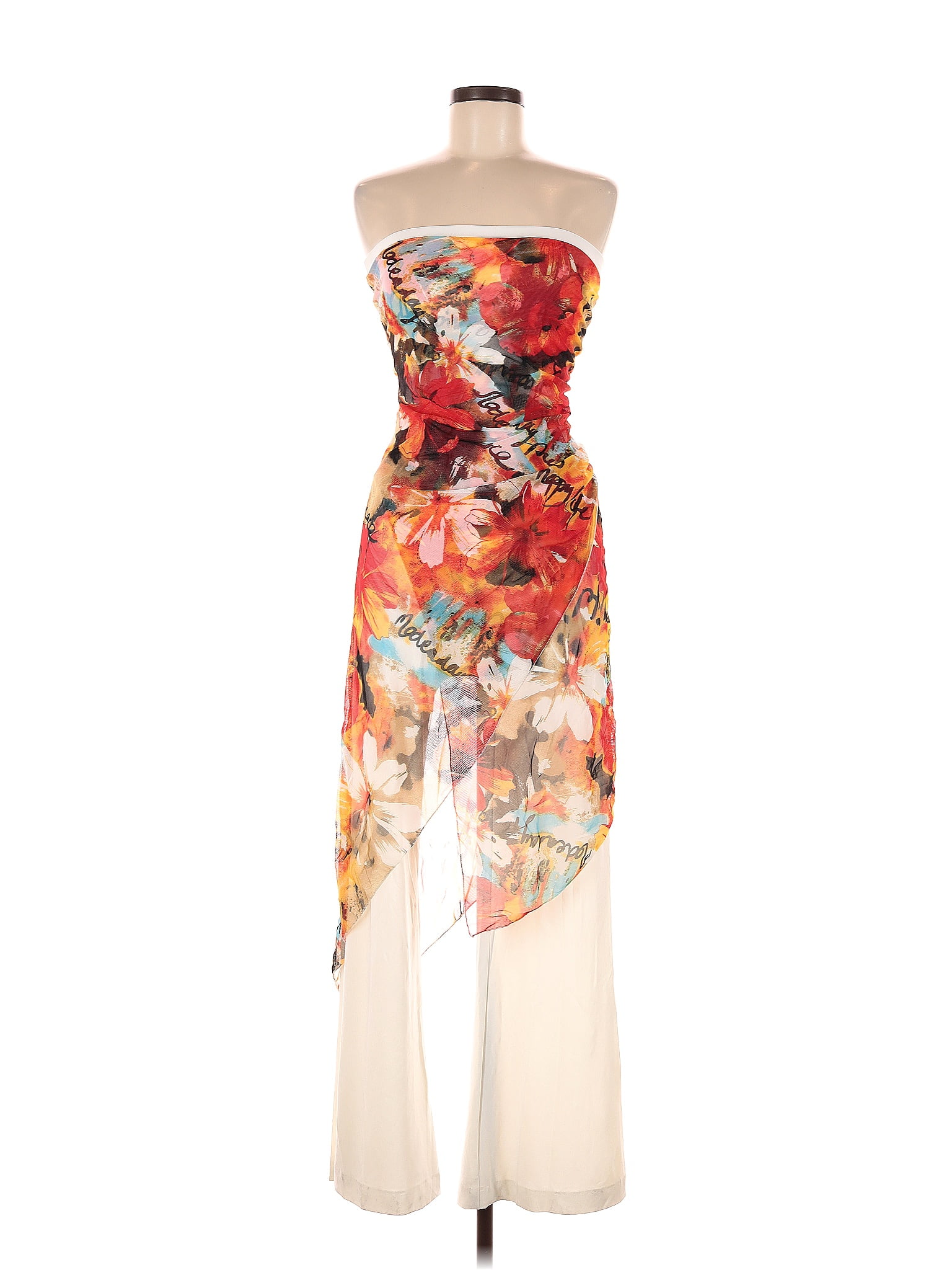 Cache Floral Multi Color Ivory Jumpsuit Size XS - 60% off | ThredUp