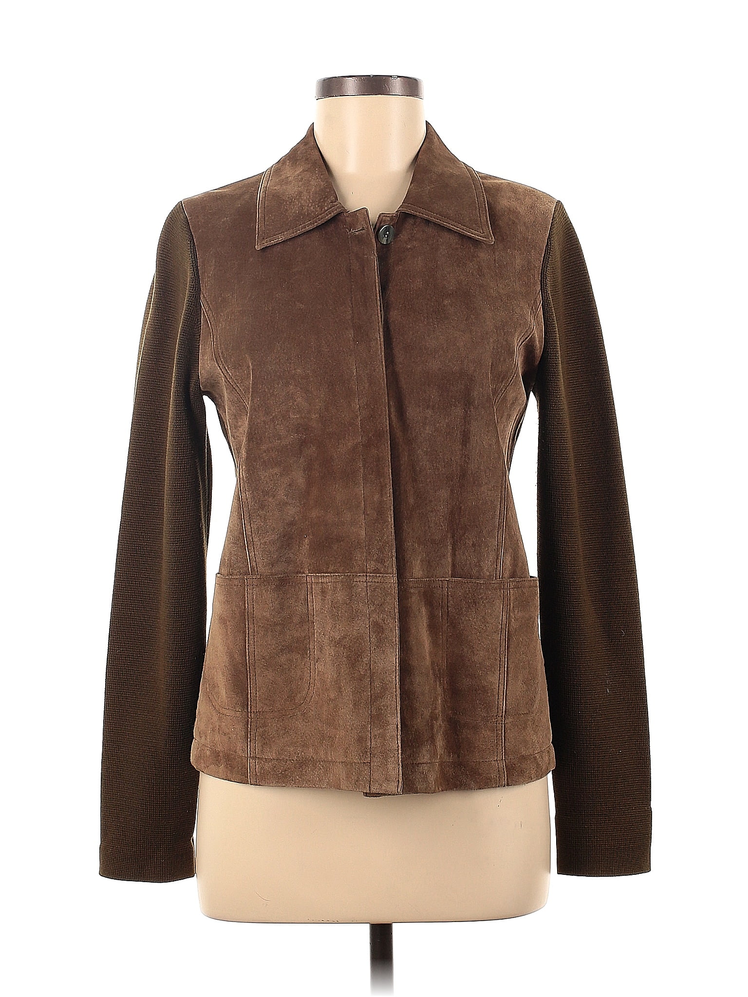 Sigrid Olsen Solid Brown Jacket Size M - 79% off | ThredUp
