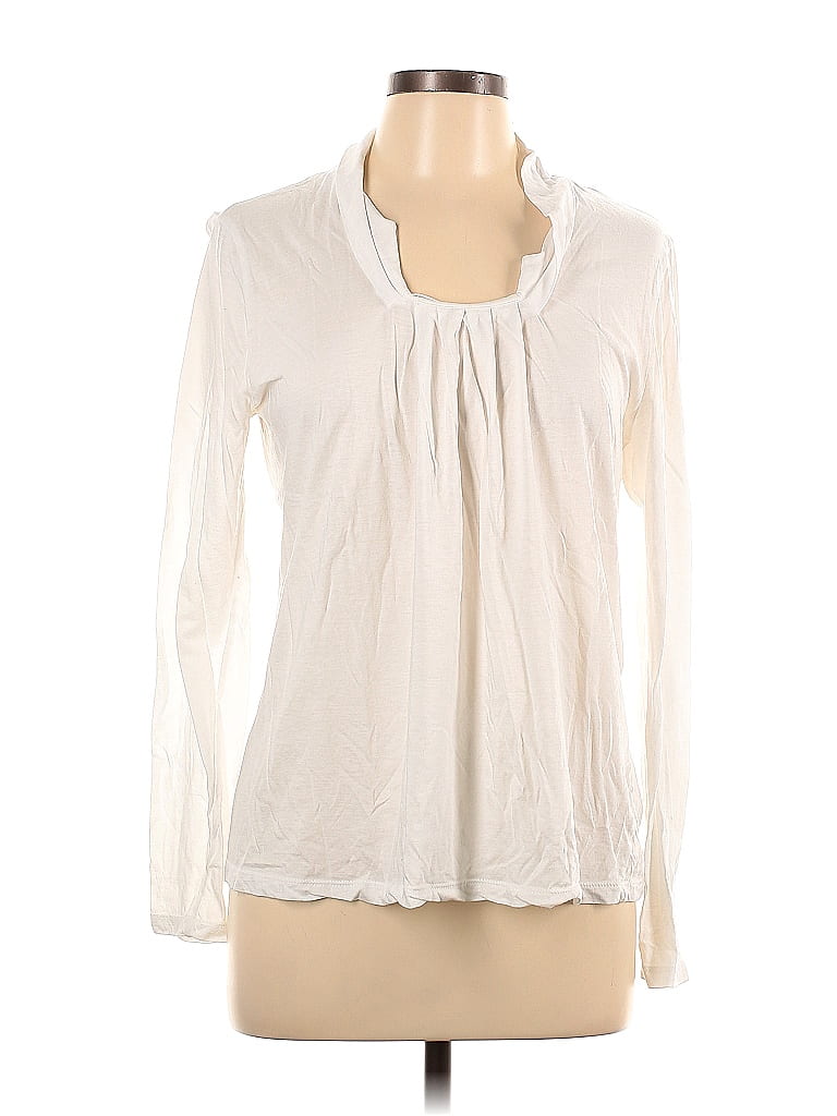 Elle White Ivory Long Sleeve Top Size L 51 Off Thredup