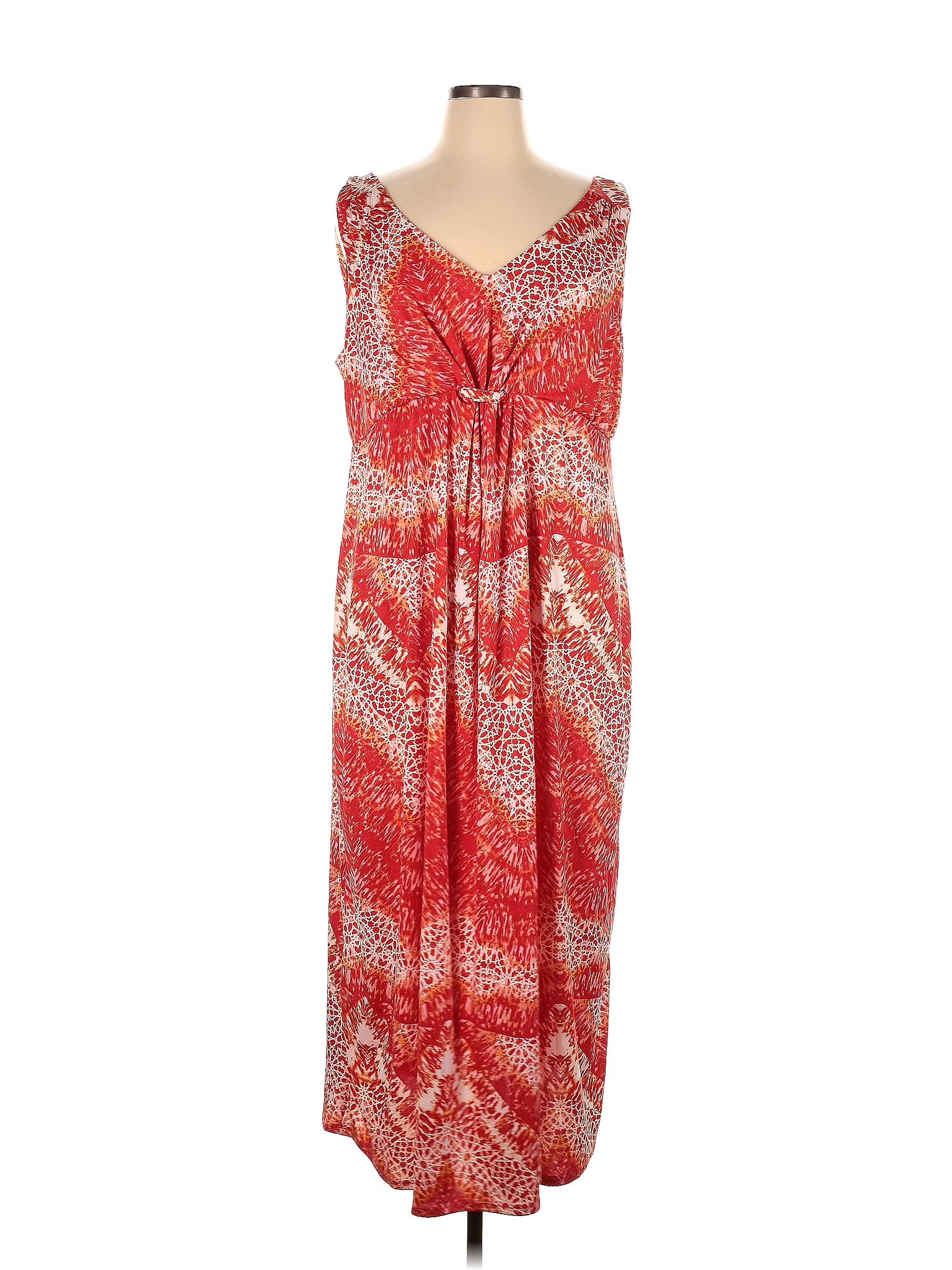 Kate And Mallory Designs Multi Color Red Casual Dress Size 3x Plus 43