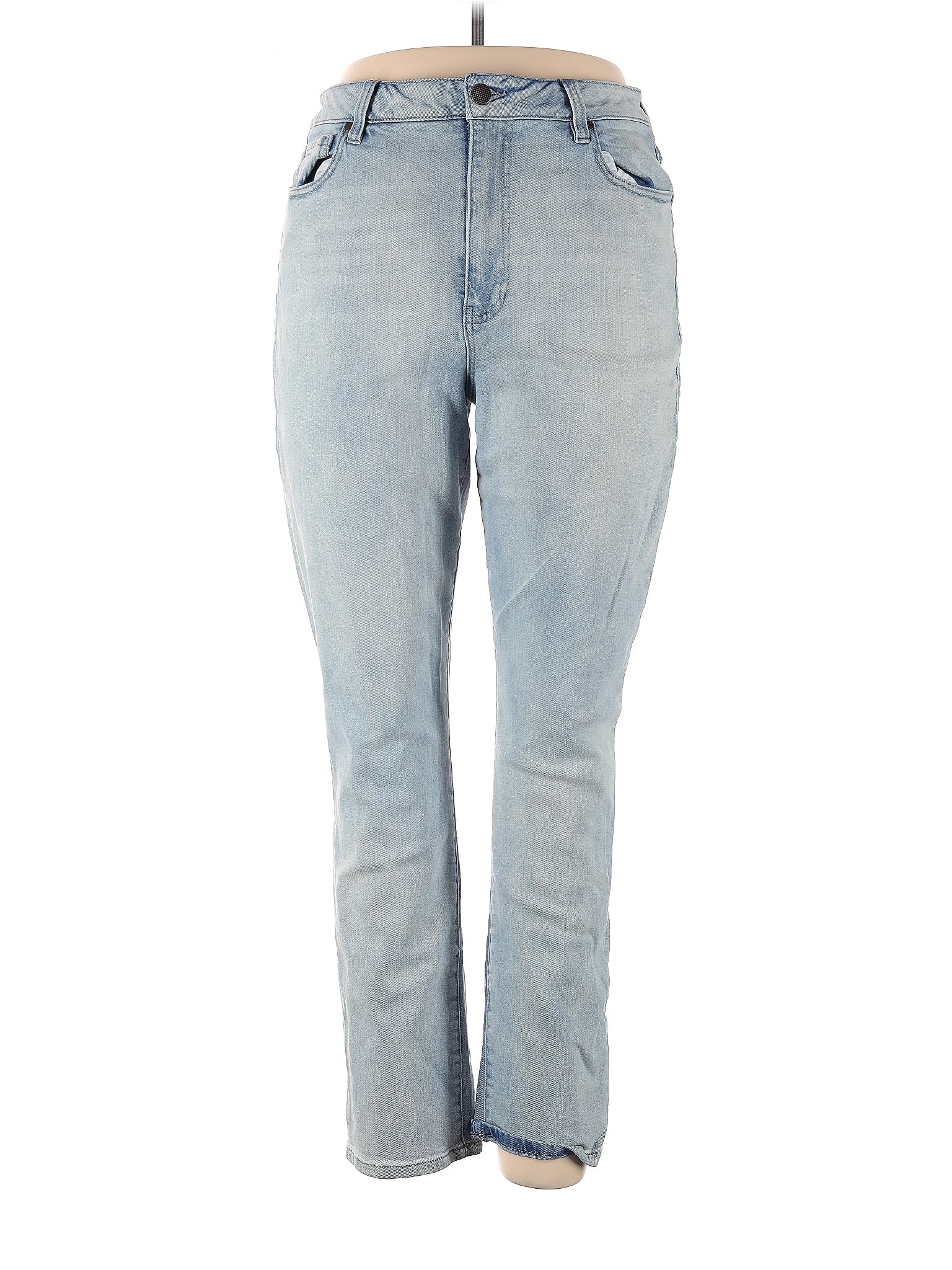 CAbi Solid Blue Jeans Size 14 - 73% off | ThredUp