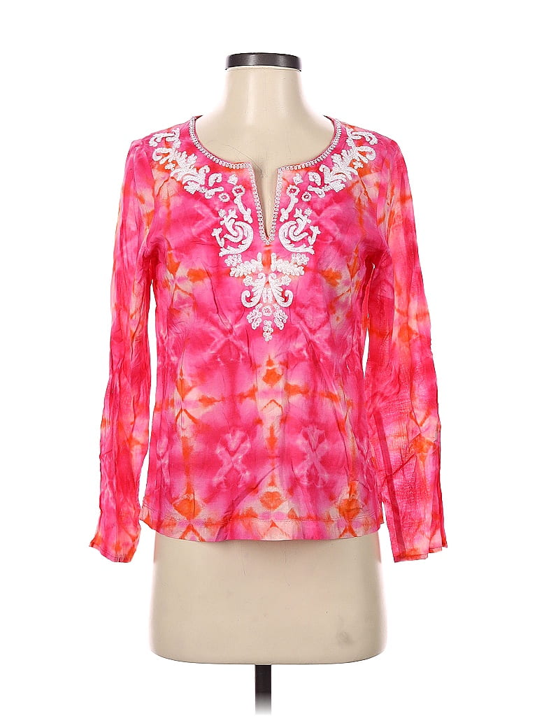 J.Jill 100% Cotton Pink Long Sleeve Blouse Size XS (Petite) - 74% off | ThredUp