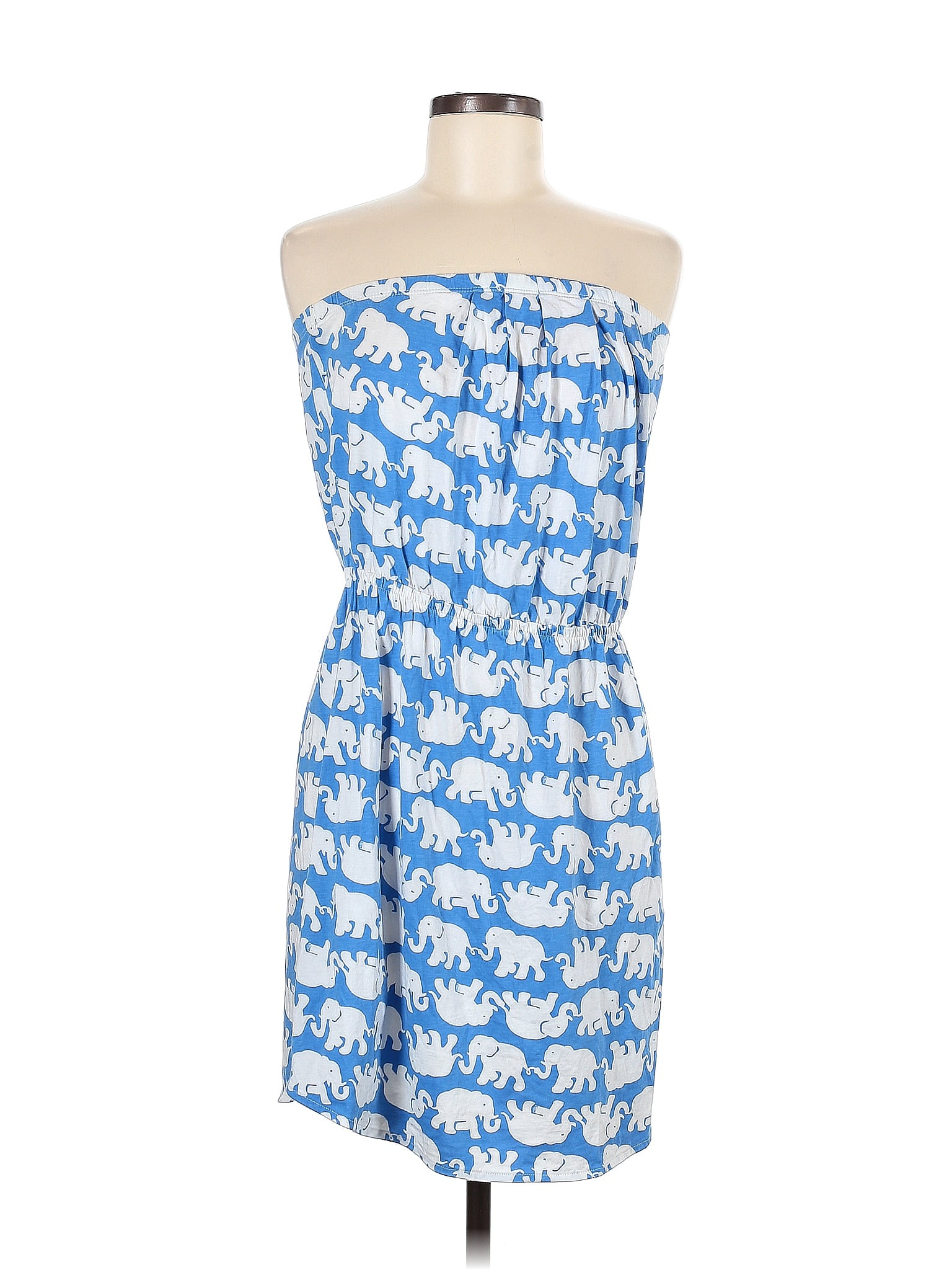 Lilly Pulitzer 100 Cotton Blue Casual Dress Size M 63 Off Thredup