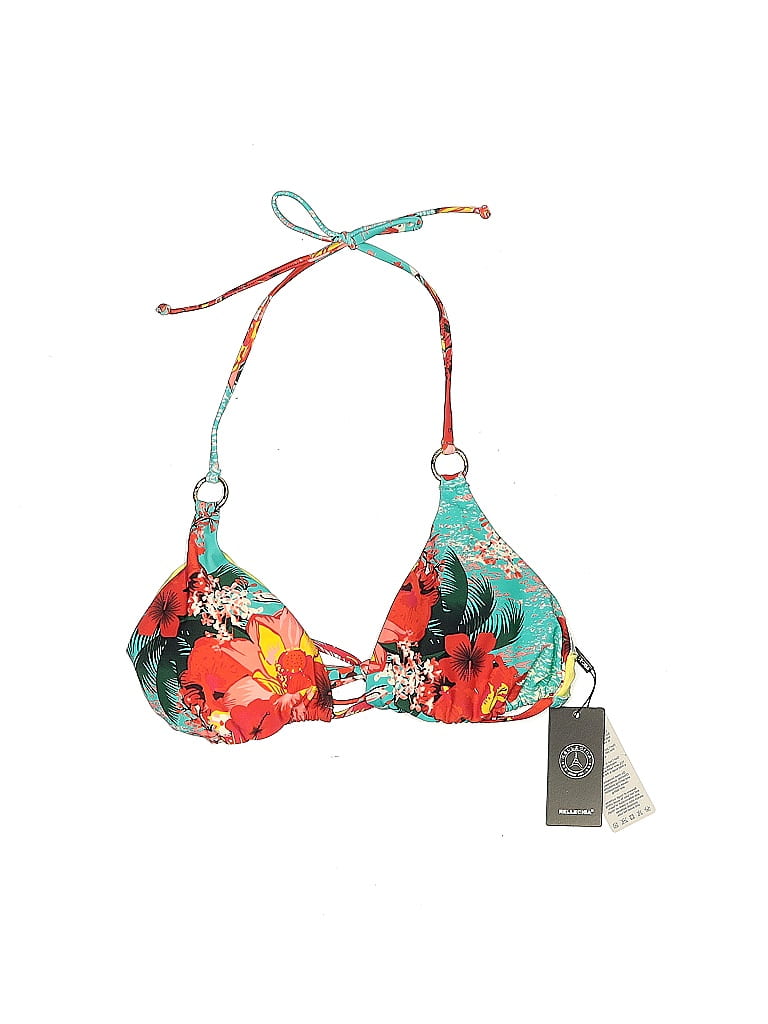 Relleciga Floral Multi Color Teal Swimsuit Top Size L - 73% off | ThredUp