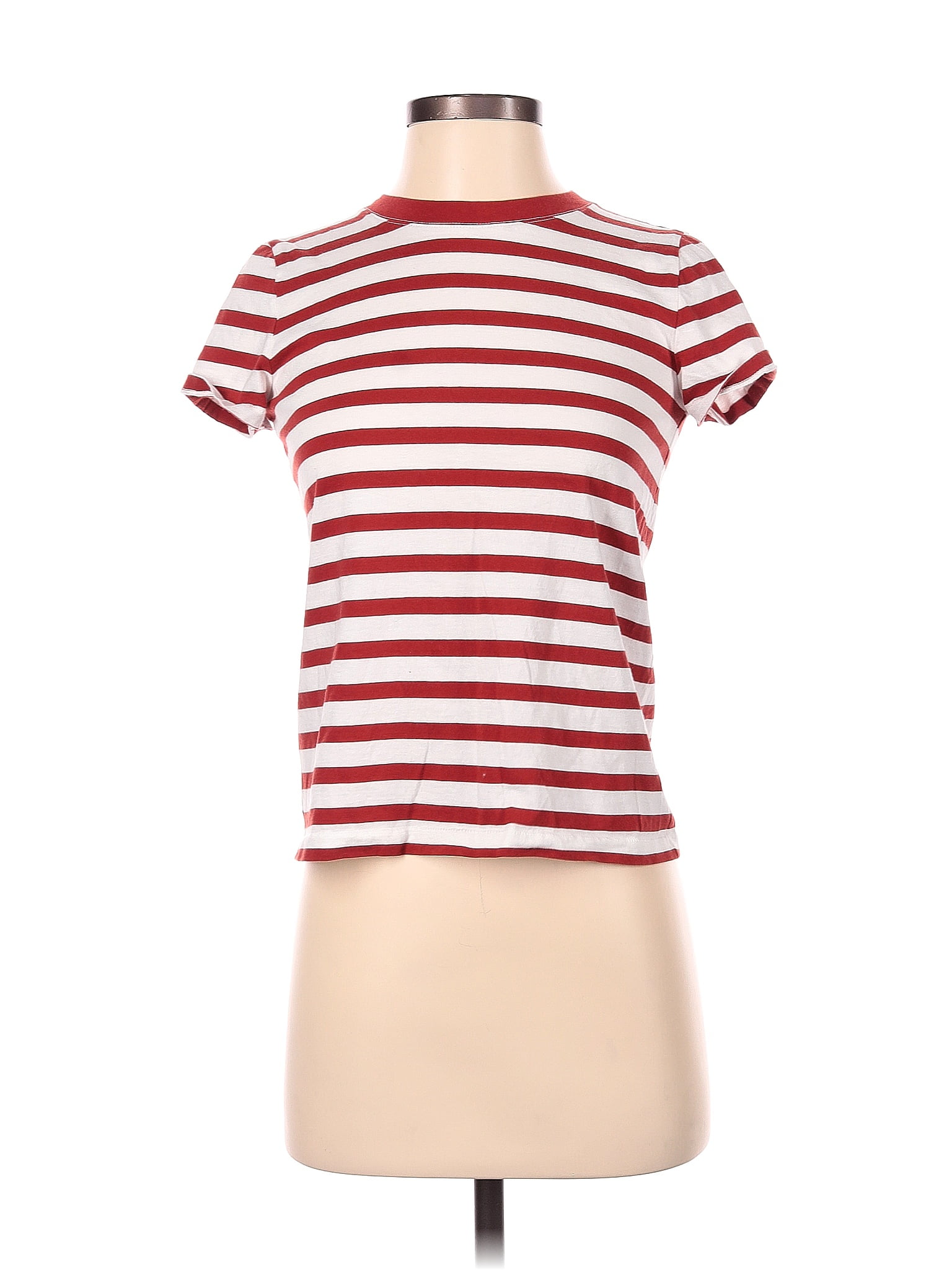 Madewell 100 Cotton Stripes Red Short Sleeve T Shirt Size Xs 48 Off