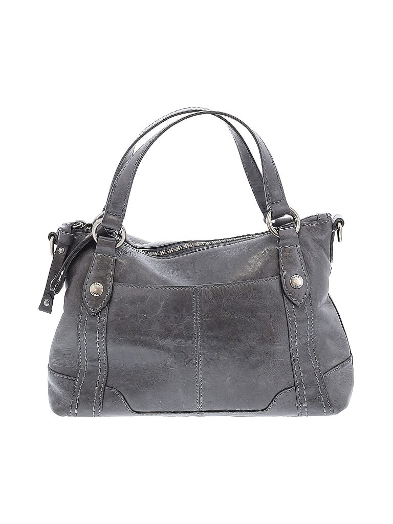 FRYE 100% Leather Gray Leather Satchel One Size - 89% off | ThredUp