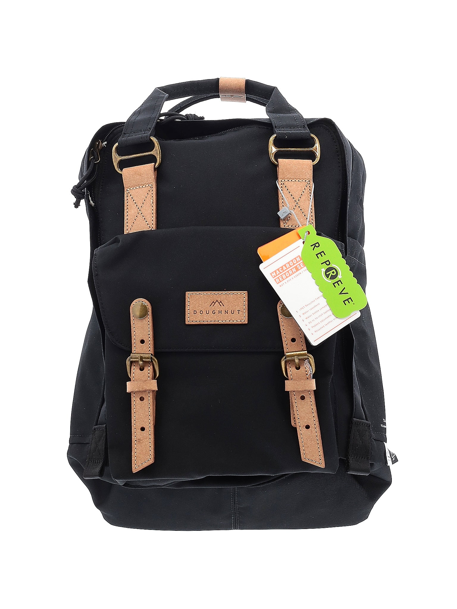 Doughnut Color Block Solid Black Backpack One Size - 49% off | ThredUp