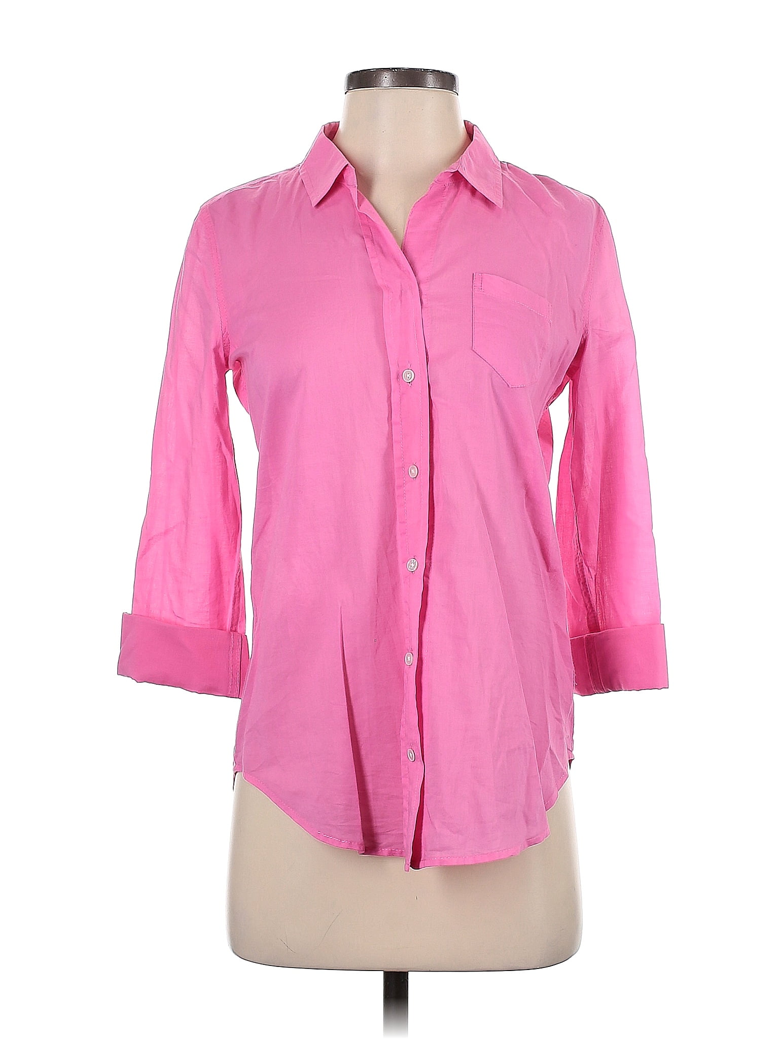 Lilly Pulitzer 100% Cotton Pink Long Sleeve Button-Down Shirt Size XS - 71% off | ThredUp