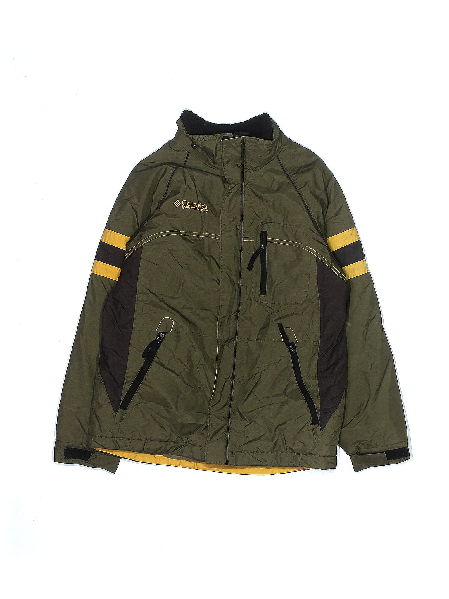 Columbia 100% Nylon Solid Green Jacket Size 10 - 12 - 52% off | ThredUp