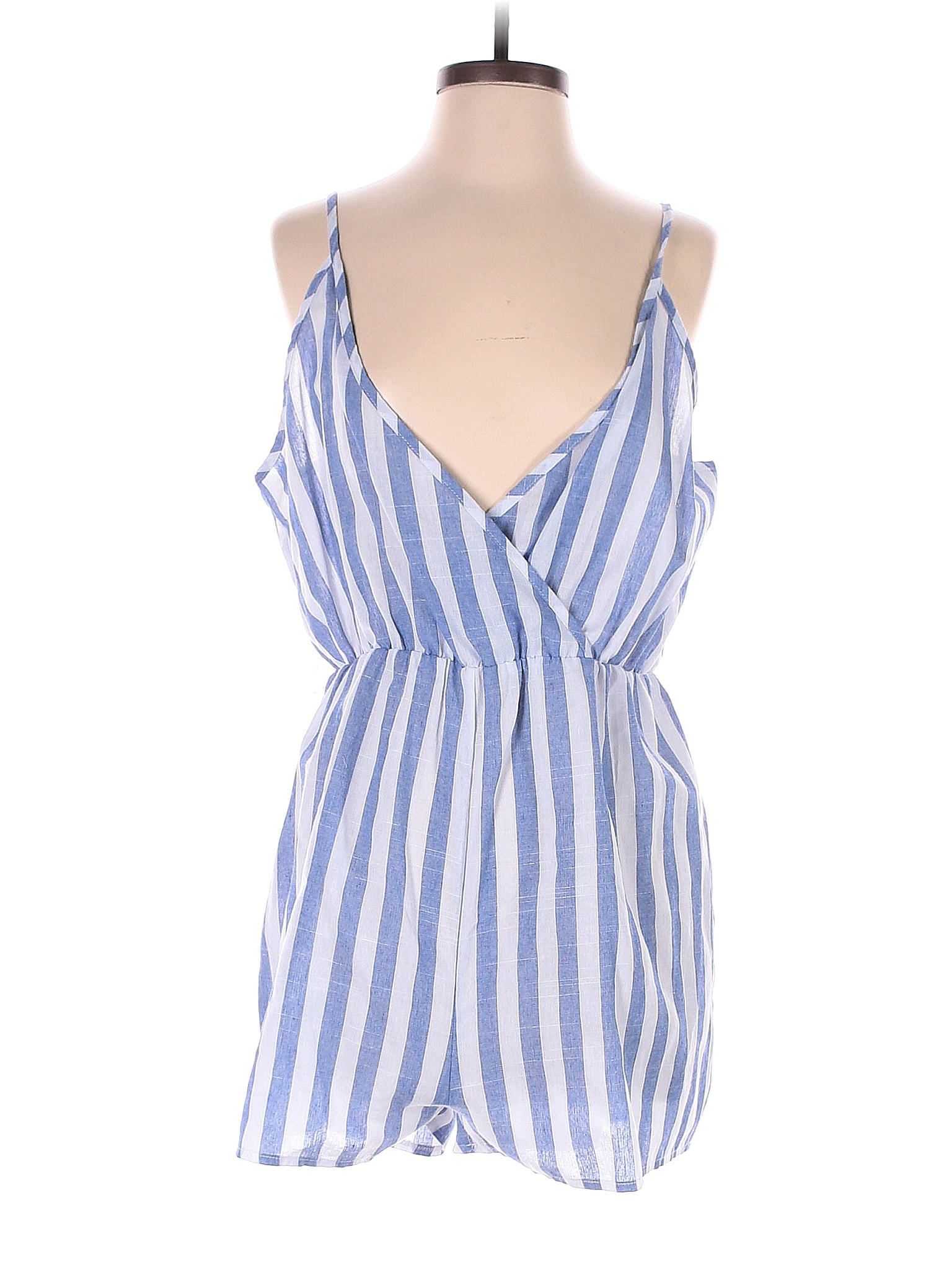 Shein Stripes Multi Color Blue Romper Size 12 - 59% off | ThredUp