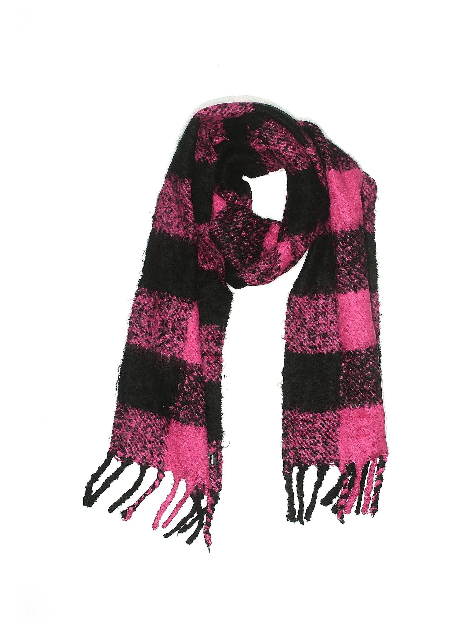 Victoria's Secret 100% Acrylic Checkered-gingham Multi Color Pink Scarf ...