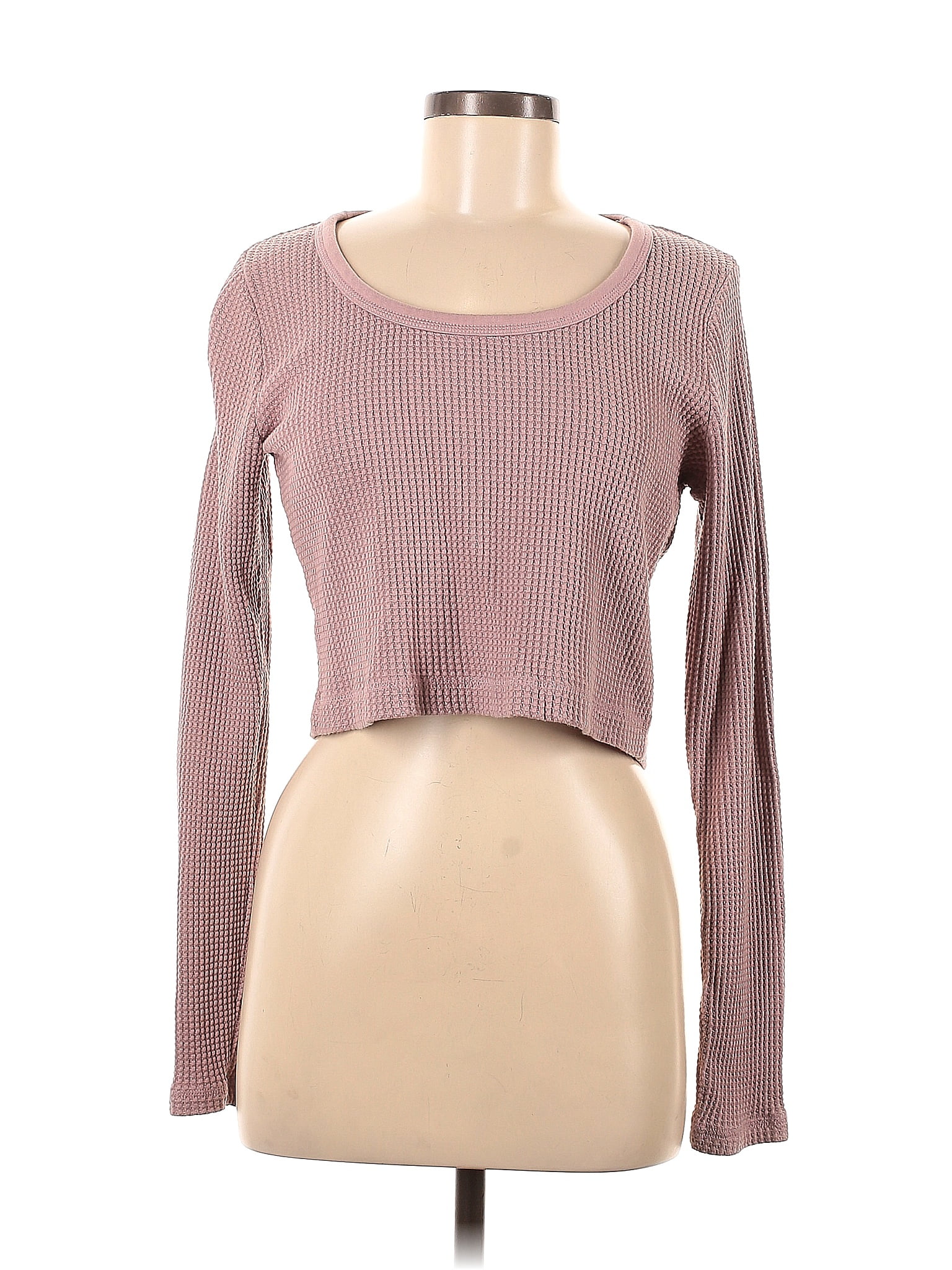 MWL by Madewell Blush Pink Thermal Top Size L - 58% off | ThredUp