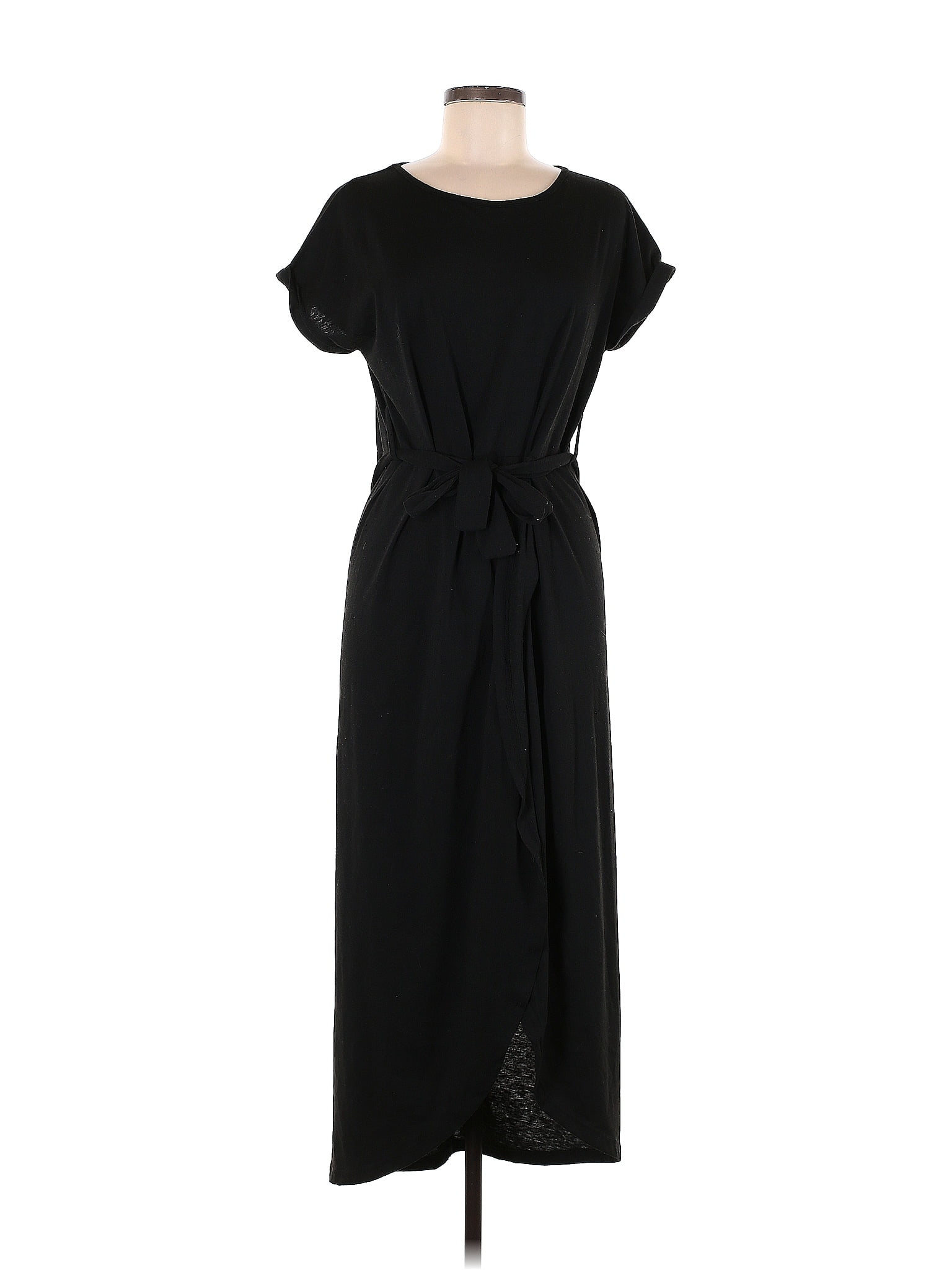 Unbranded Solid Black Casual Dress Size M 60 Off Thredup