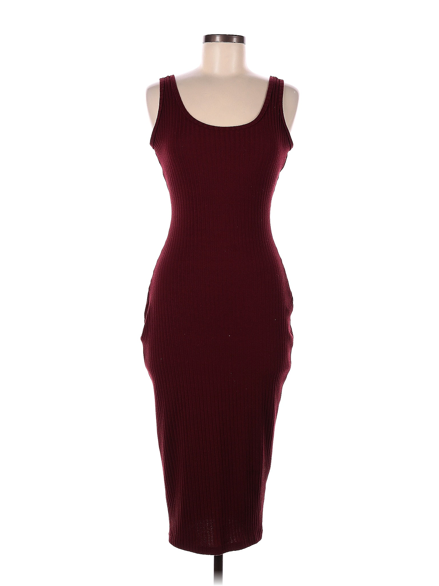Unbranded Solid Maroon Burgundy Cocktail Dress Size M 54 Off Thredup