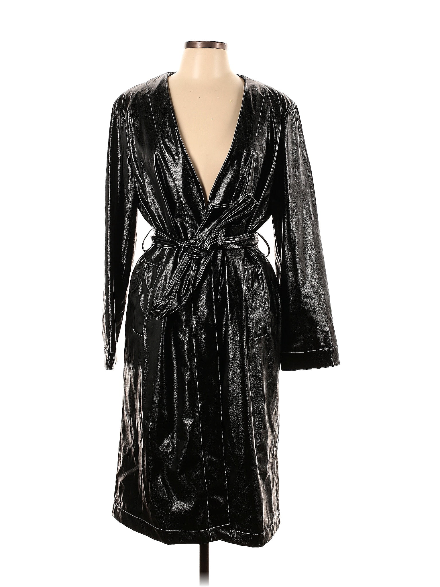 Current Air Black Faux Leather Jacket Size L - 69% off | ThredUp