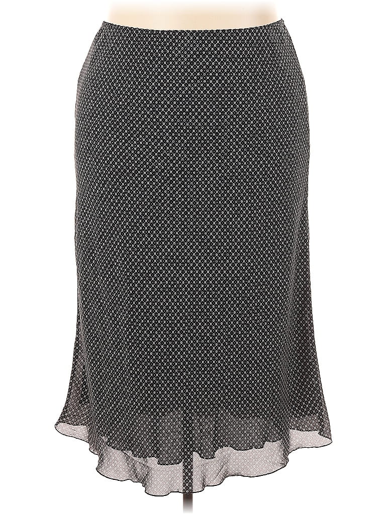 Maggie McNaughton 100% Polyester Polka Dots Gray Formal Skirt Size 3X ...