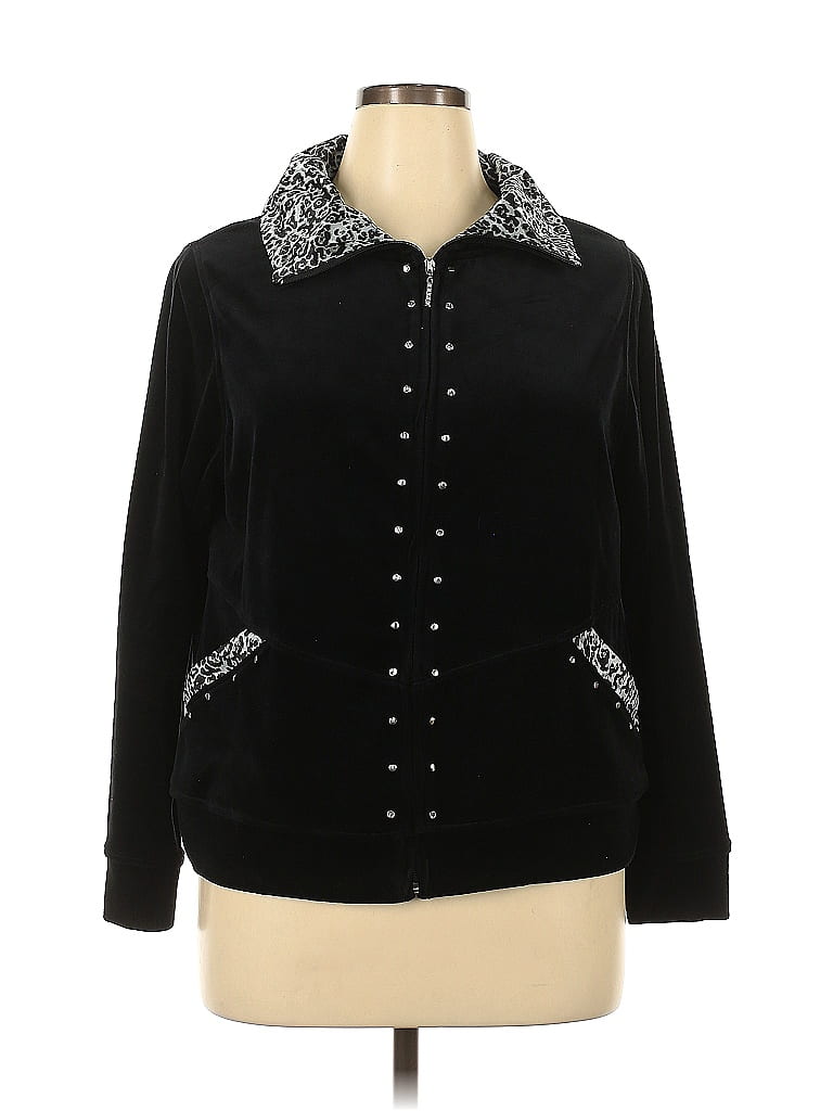 Onque Casuals Black Jacket Size XL - 58% off | ThredUp