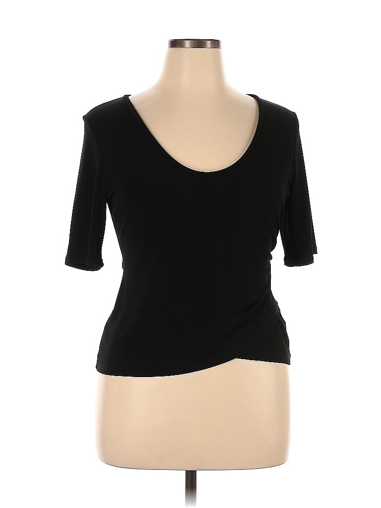 Leith Black Short Sleeve Top Size XL - 71% off | ThredUp