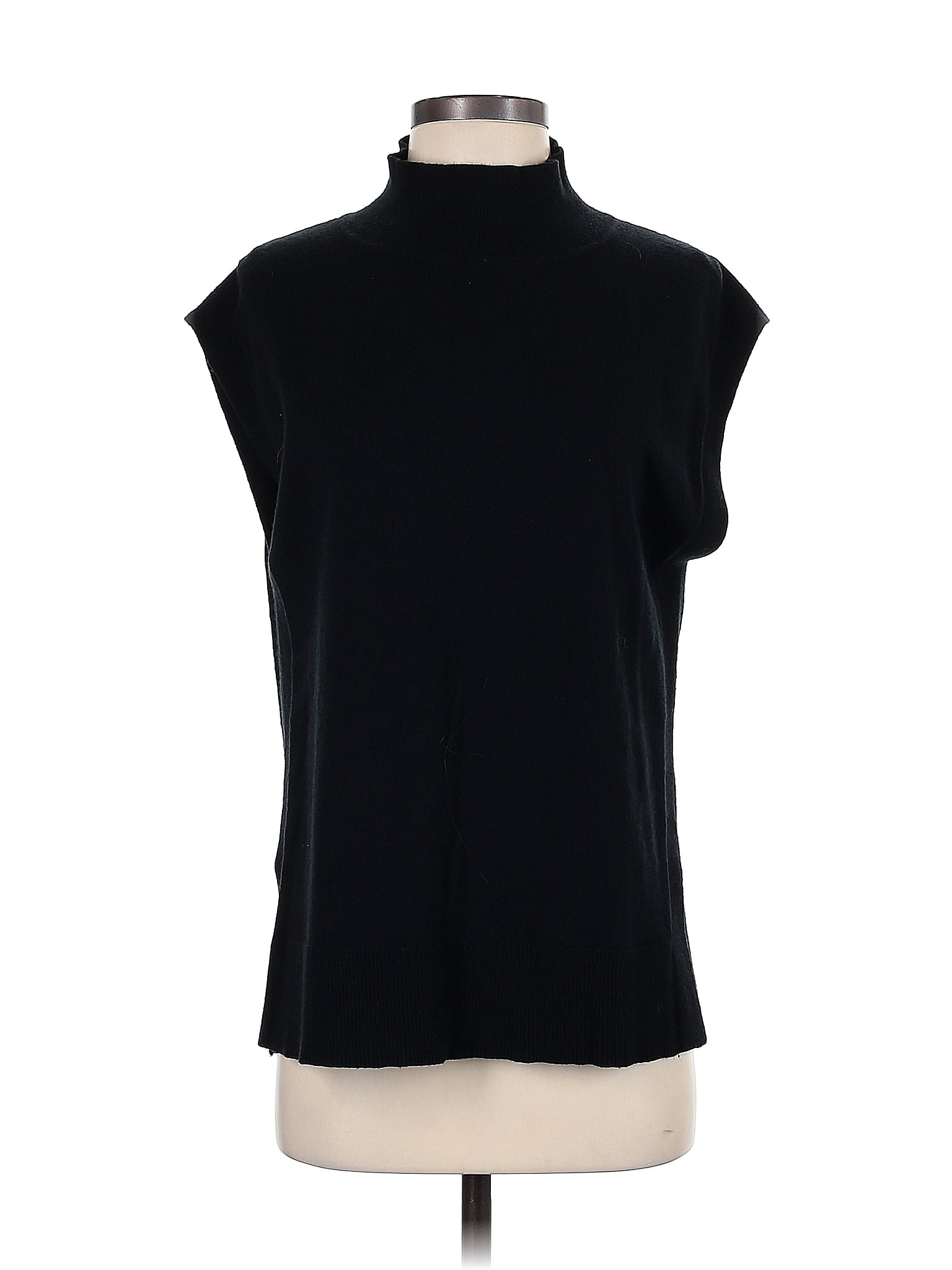 Banana Republic Factory Store Polka Dots Black Short Sleeve Top Size S