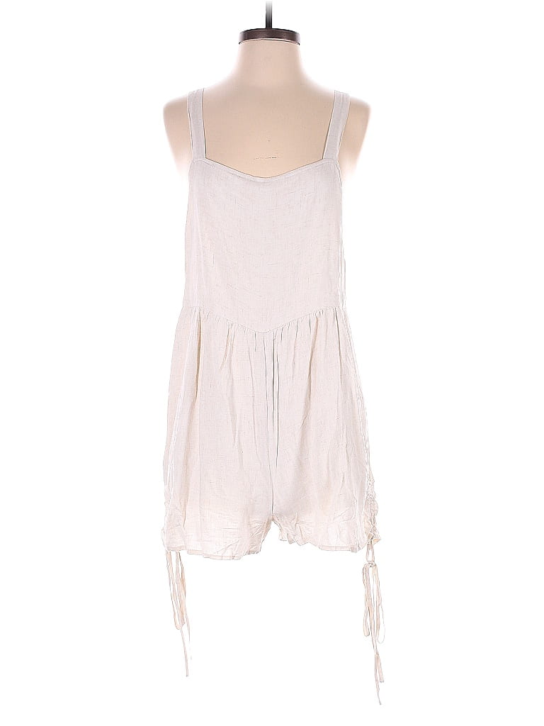 Le Lis 100% Rayon Solid Ivory Romper Size M - 77% off | ThredUp