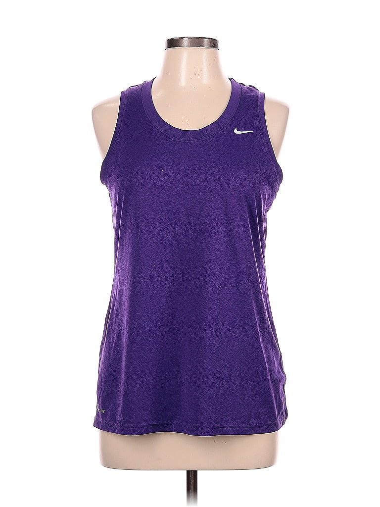 Nike 100% Polyester Purple Active Tank Size L - 60% off | ThredUp