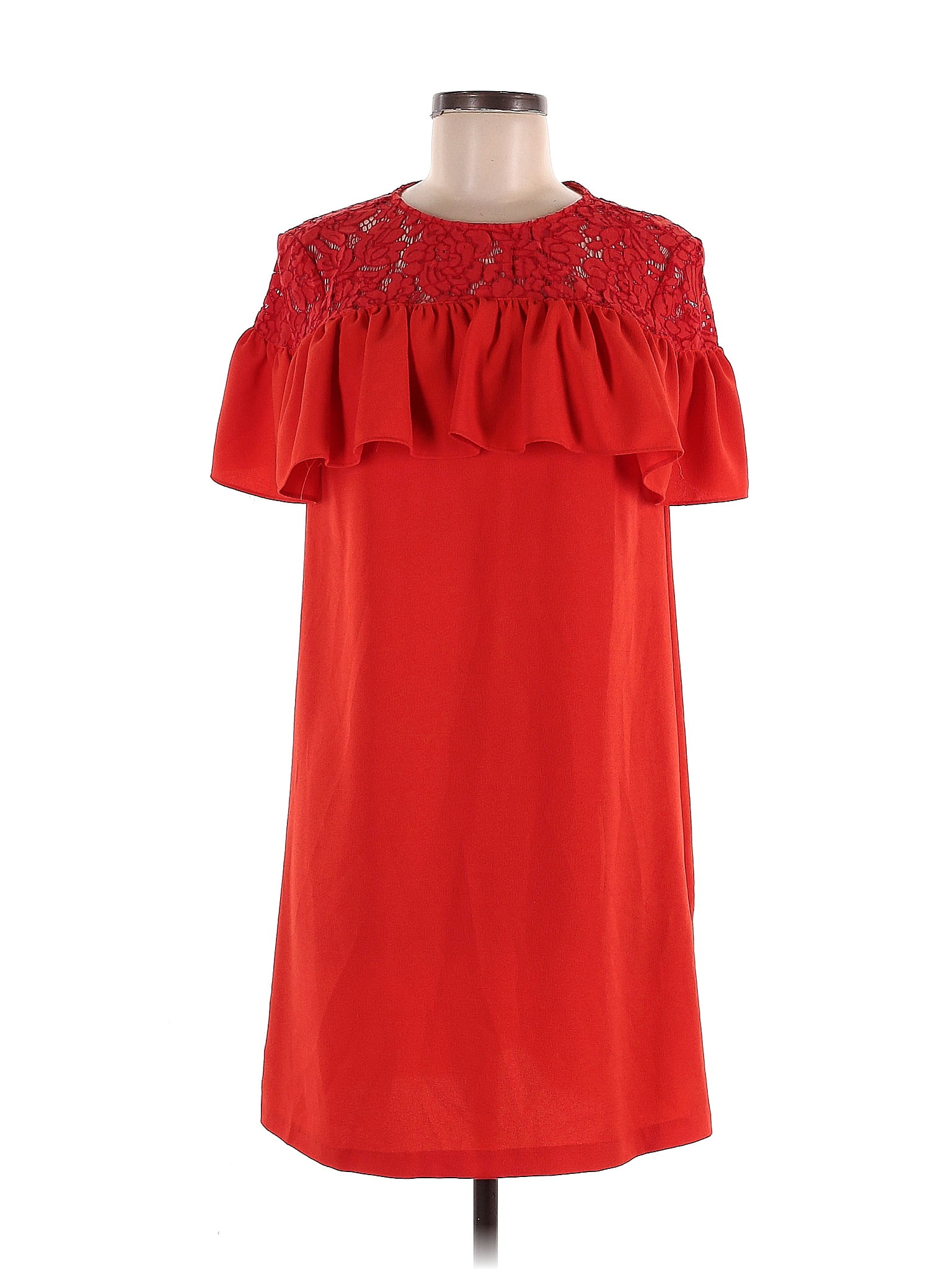 H&M Solid Red Casual Dress Size 6 - 50% off | ThredUp