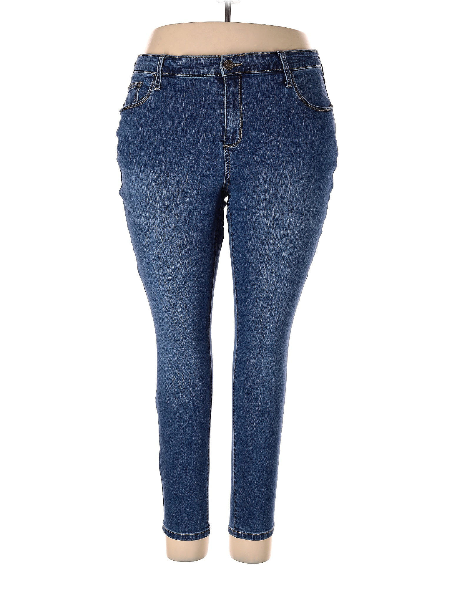 Ava & Viv Solid Blue Jeans Size 20 (Plus) - 37% off | ThredUp