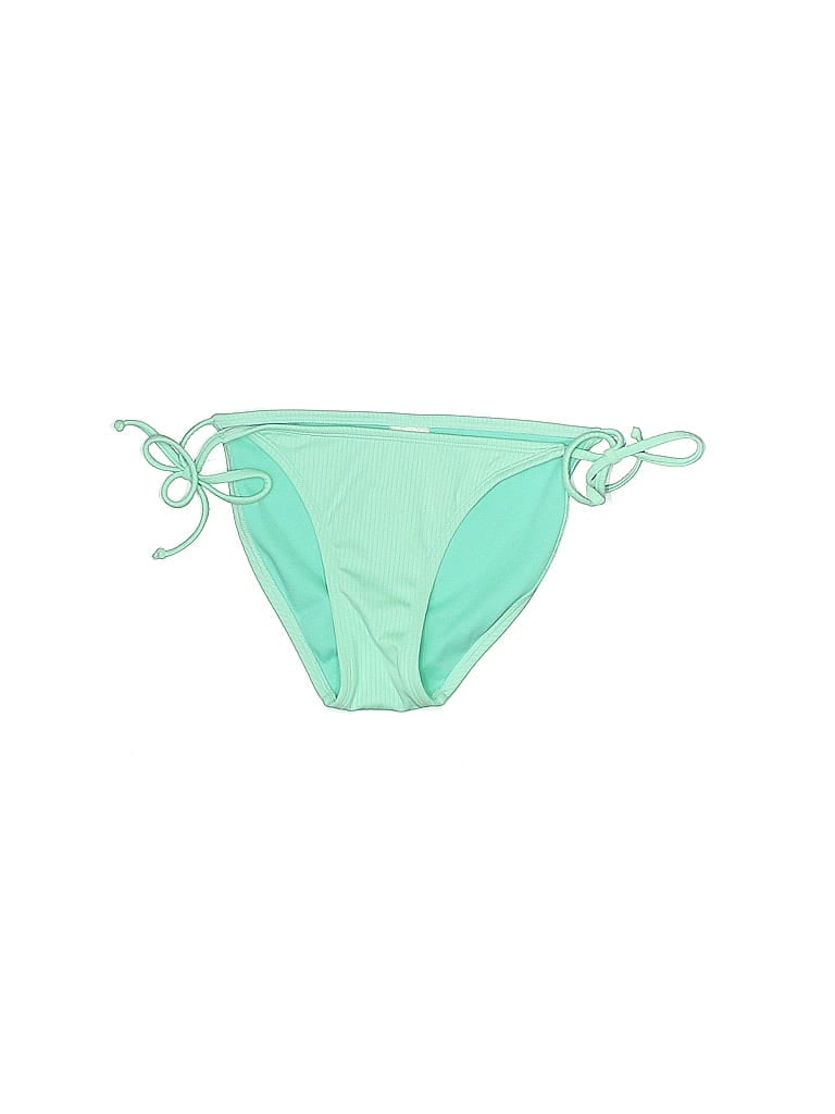 Xhilaration 100 Recycled Plastic Solid Blue Green Swimsuit Bottoms