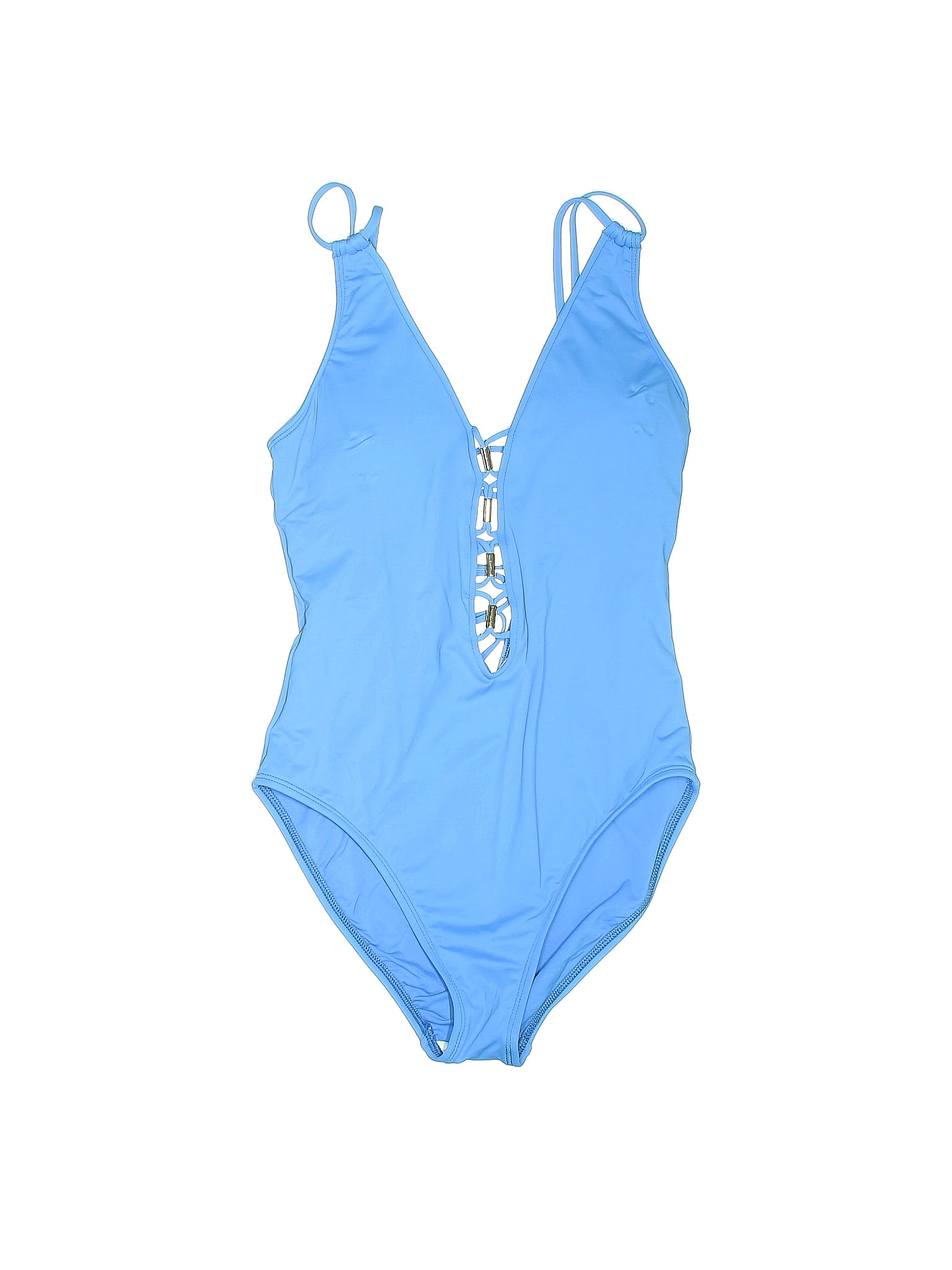 La Blanca Solid Blue One Piece Swimsuit Size 0 56 Off Thredup
