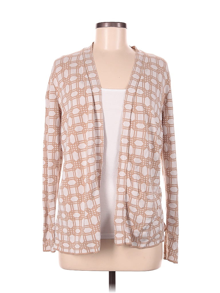 Ann Taylor Color Block Polka Dots Tan Cardigan Size M - 72% off | ThredUp
