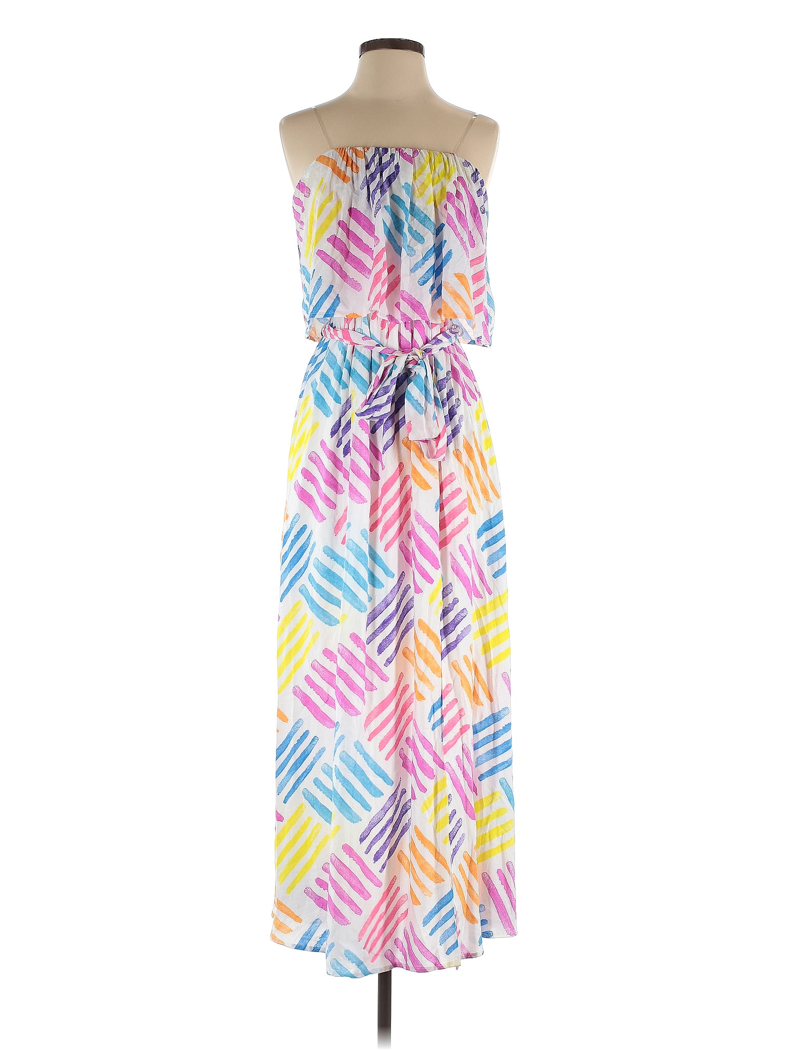 Emily Wonder 100% Rayon Chevron Pink Casual Dress Size S - 65% off ...