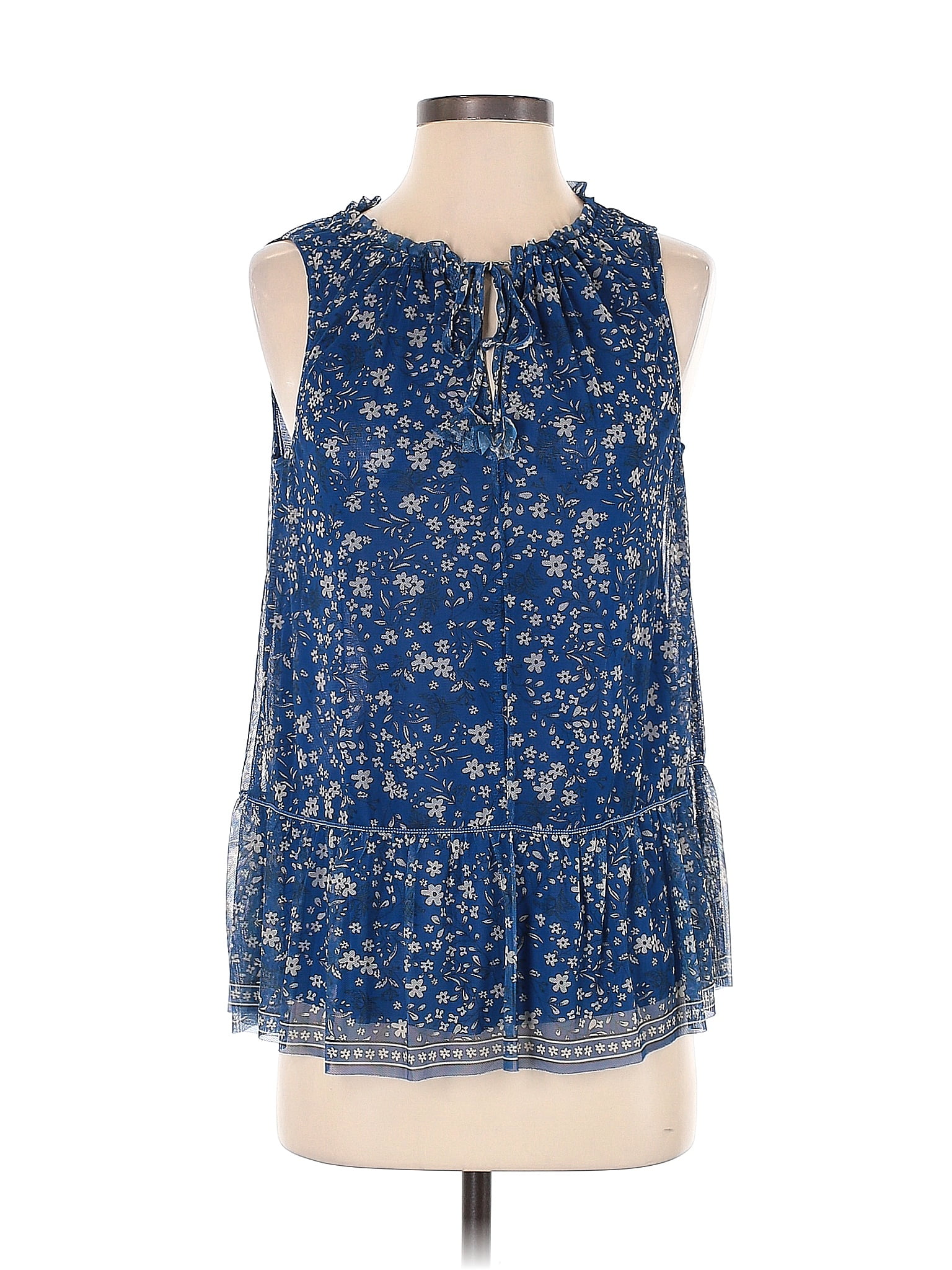 Max Studio Blue Sleeveless Blouse Size S - 71% off | ThredUp