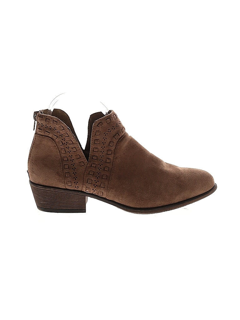 Natural Reflections Solid Brown Ankle Boots Size 8 - 64% off | ThredUp