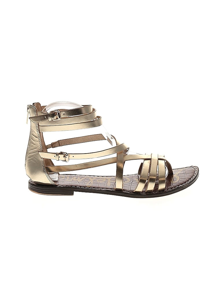 Sam Edelman Solid Metallic Gold Sandals Size 10 - 64% off | ThredUp