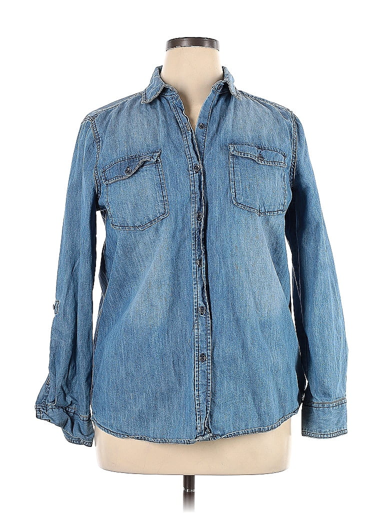 Joe Fresh 100% Cotton Blue Denim Jacket Size XL - 84% off | ThredUp