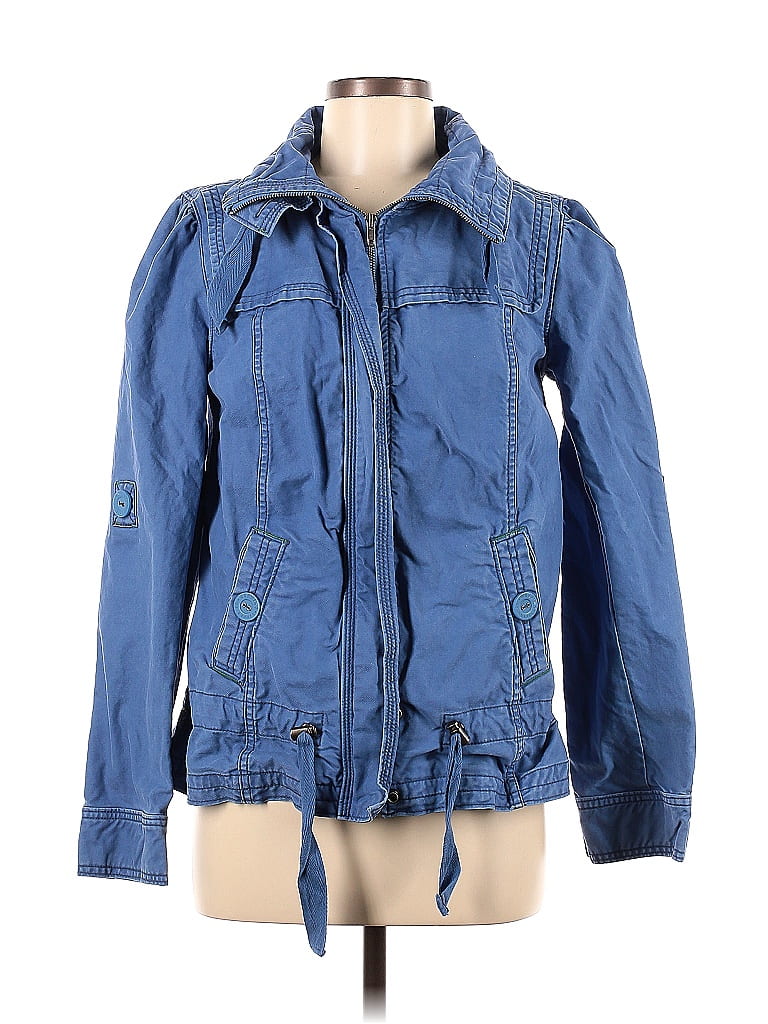 Mossimo Supply Co. 100% Cotton Solid Blue Denim Jacket Size M - 40% off ...