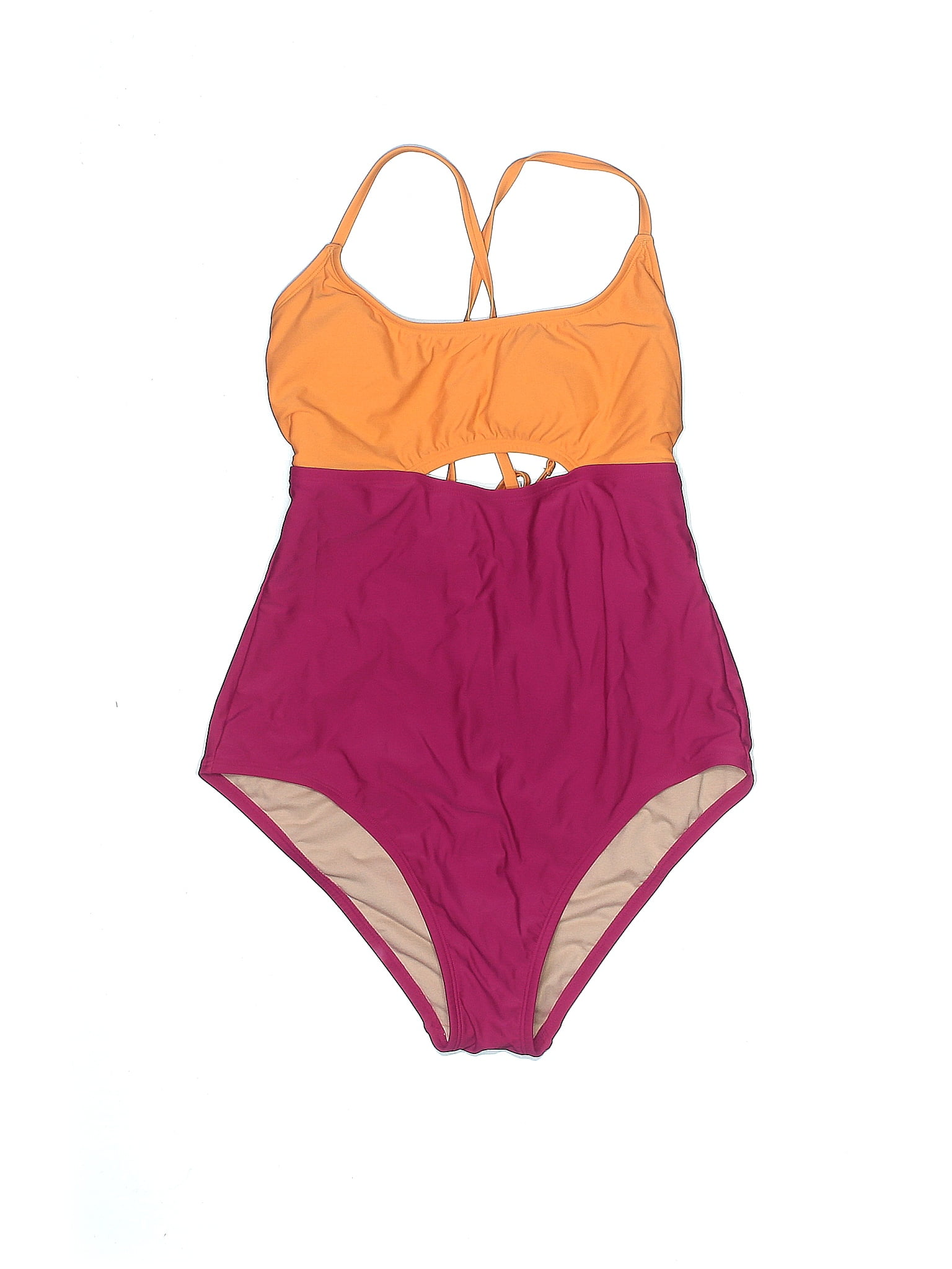 Kona Sol Solid Multi Color Orange One Piece Swimsuit Size XL - 18% off ...