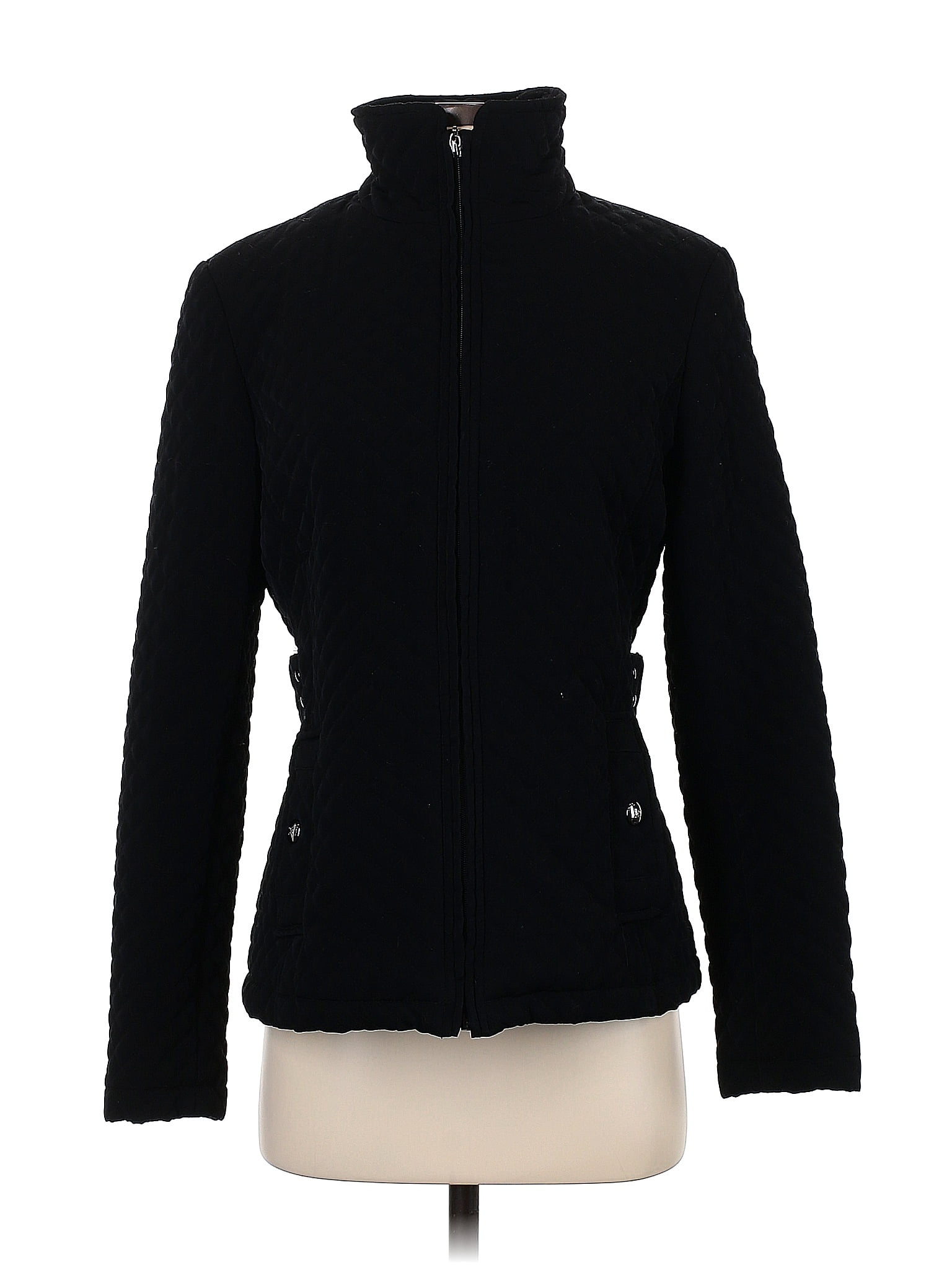 Giacca 100% Polyester Solid Black Jacket Size S - 79% off | ThredUp