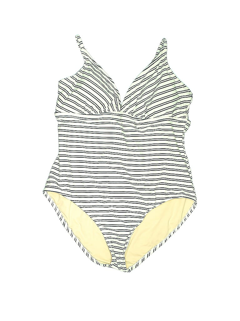 Kona Sol Stripes Multi Color Ivory One Piece Swimsuit Size XL - 36% off ...