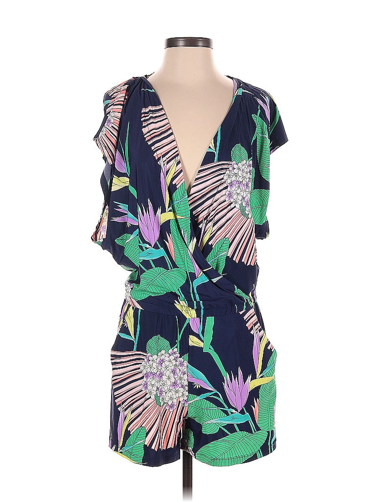 Trina Turk Color Block Floral Multi Color Green Romper Size S - 69% off ...