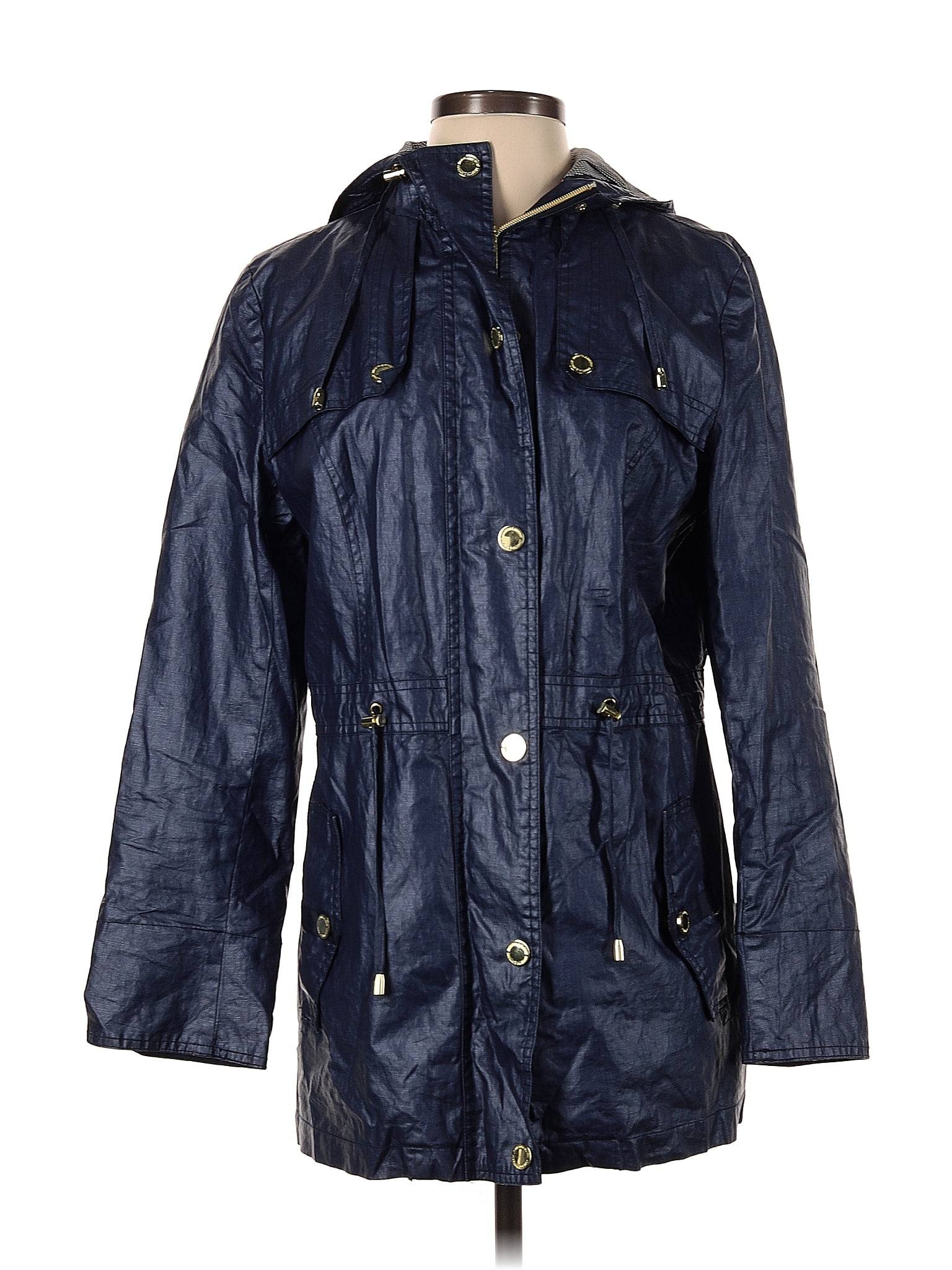 Johnston & Murphy 100% Linen Solid Blue Raincoat Size S - 72% off | ThredUp