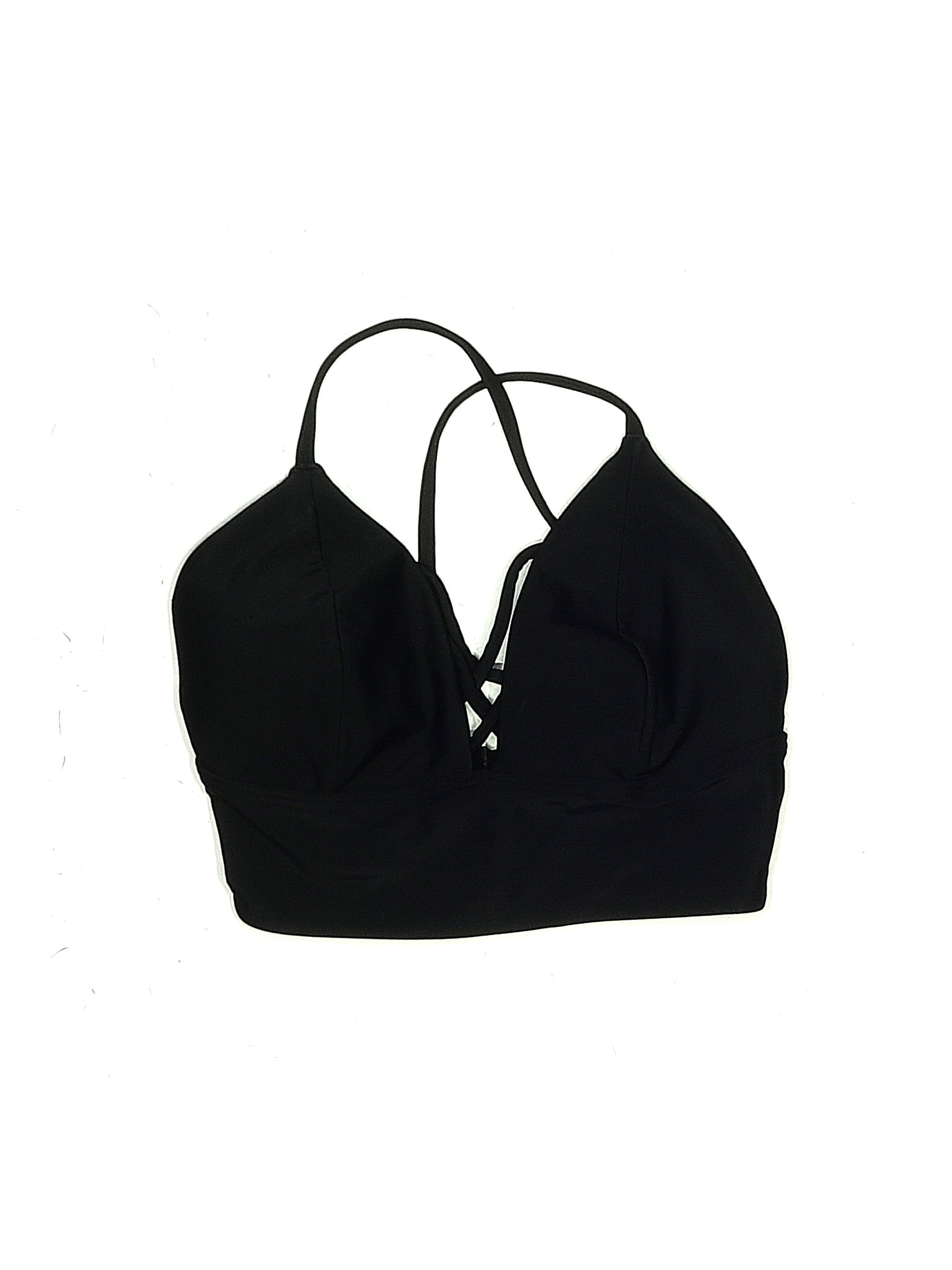 Hollister 100 Polyester Solid Black Swimsuit Top Size Xs 46 Off