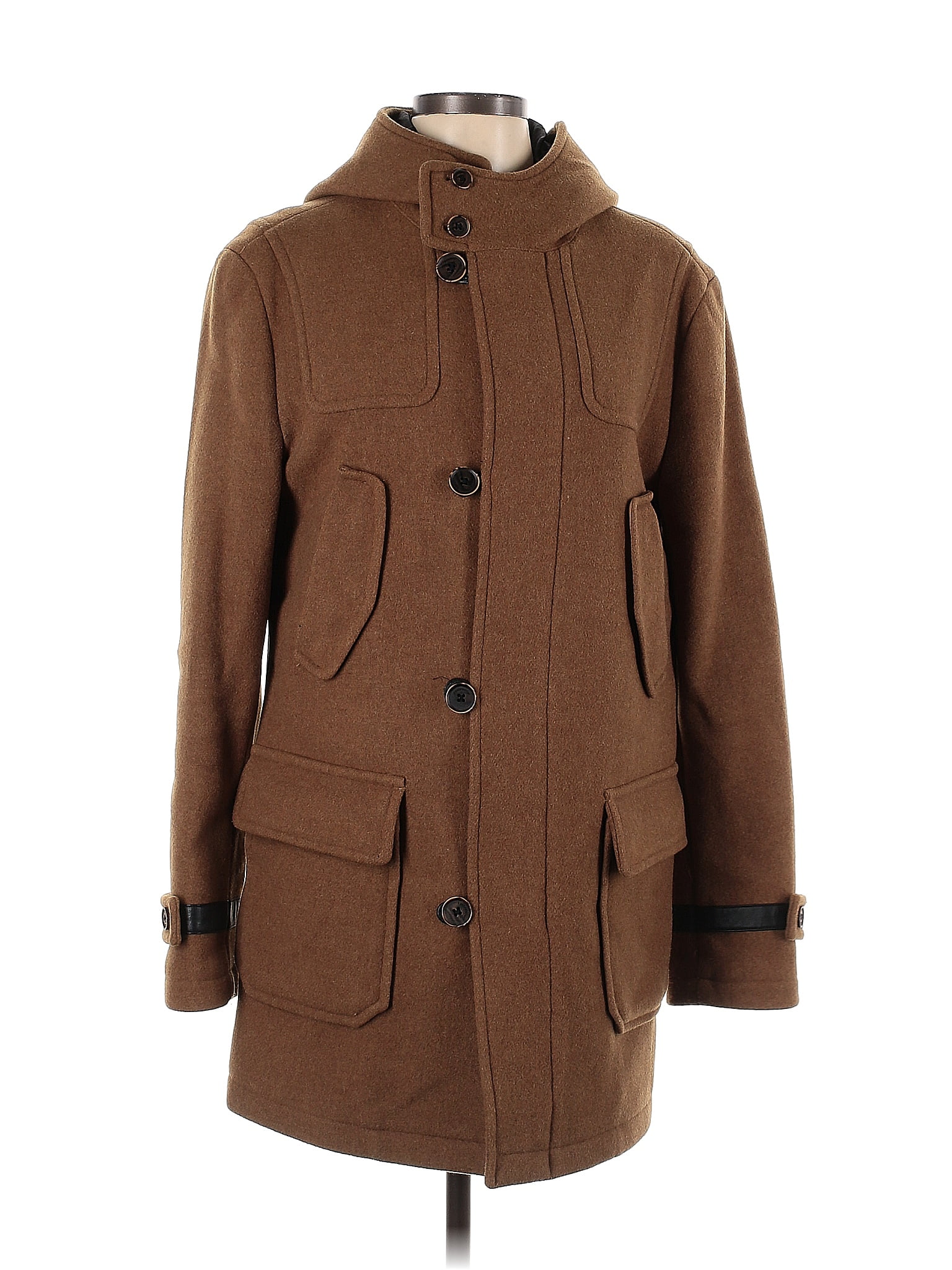 Jack & Jones Solid Brown Coat Size L - 65% off | ThredUp