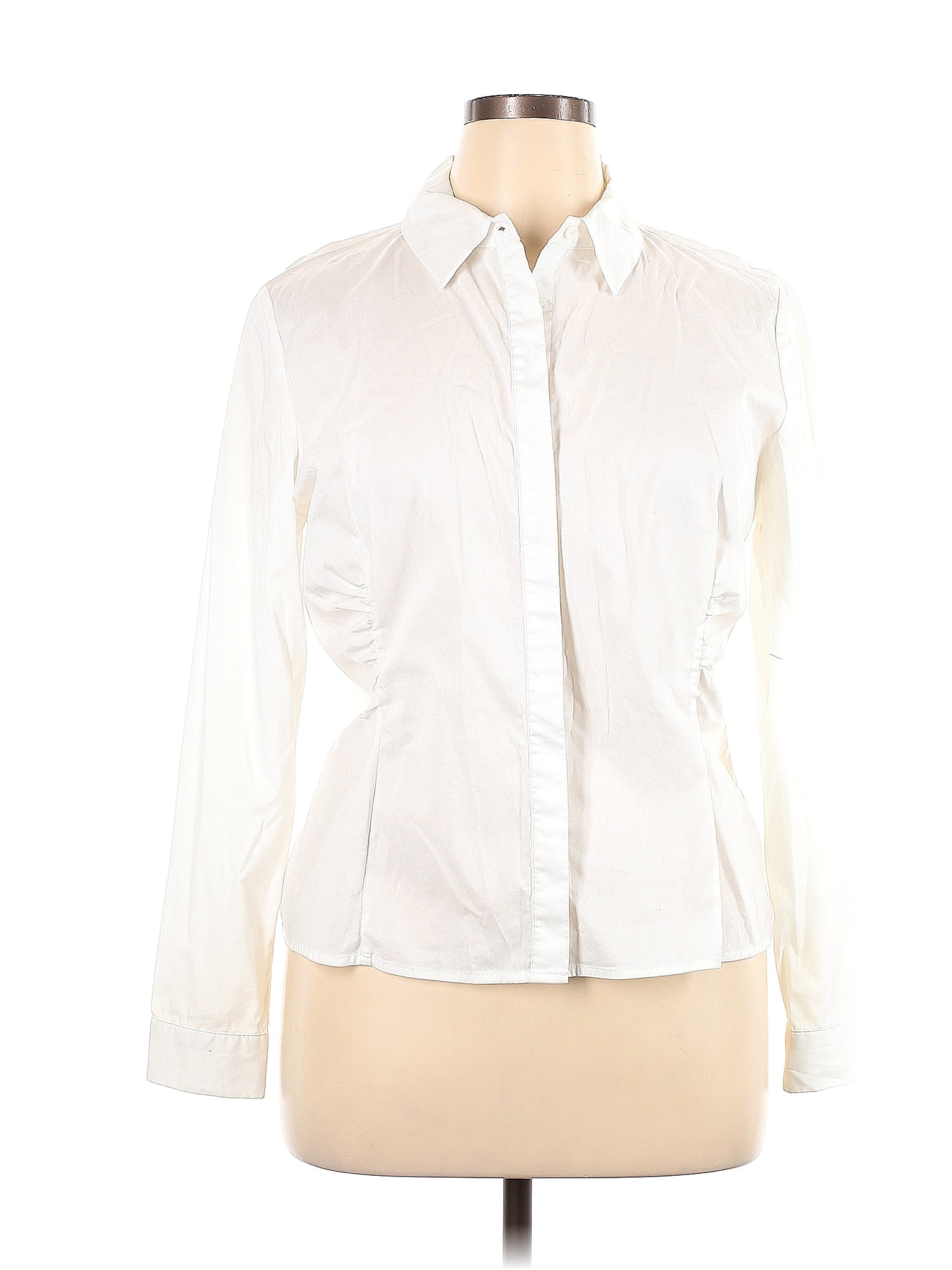 Doncaster White Long Sleeve Button-Down Shirt Size 16 - 84% off | ThredUp