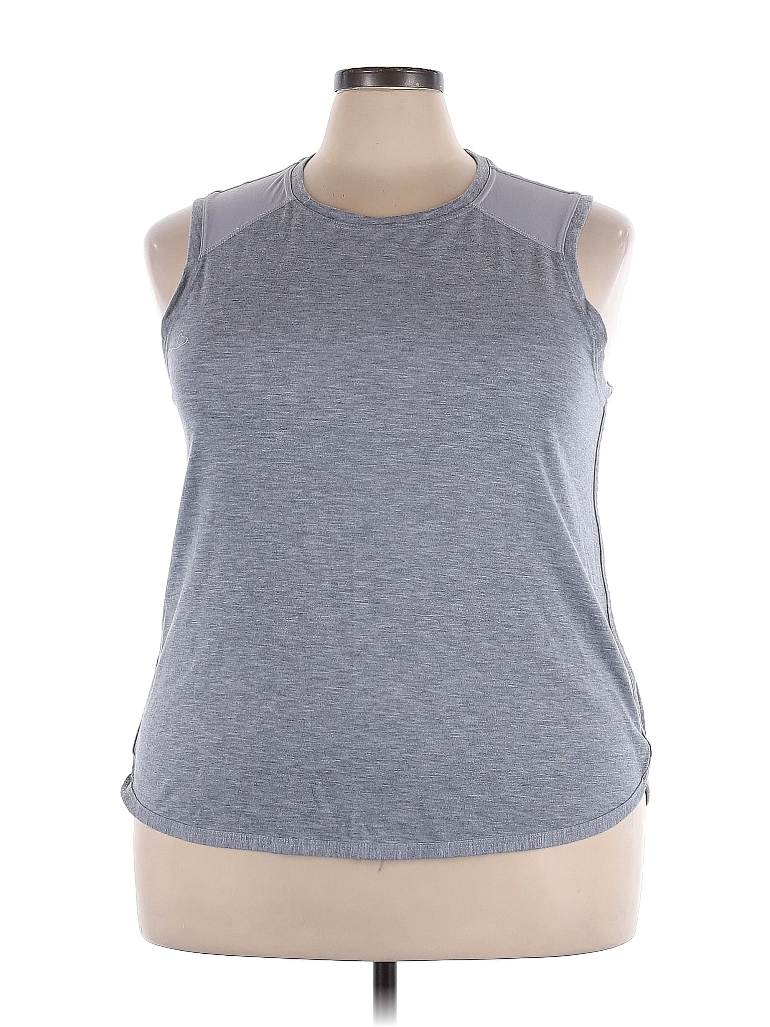 Athletic Works 100% Polyester Gray Tank Top Size 3X (Plus) - 46% off ...