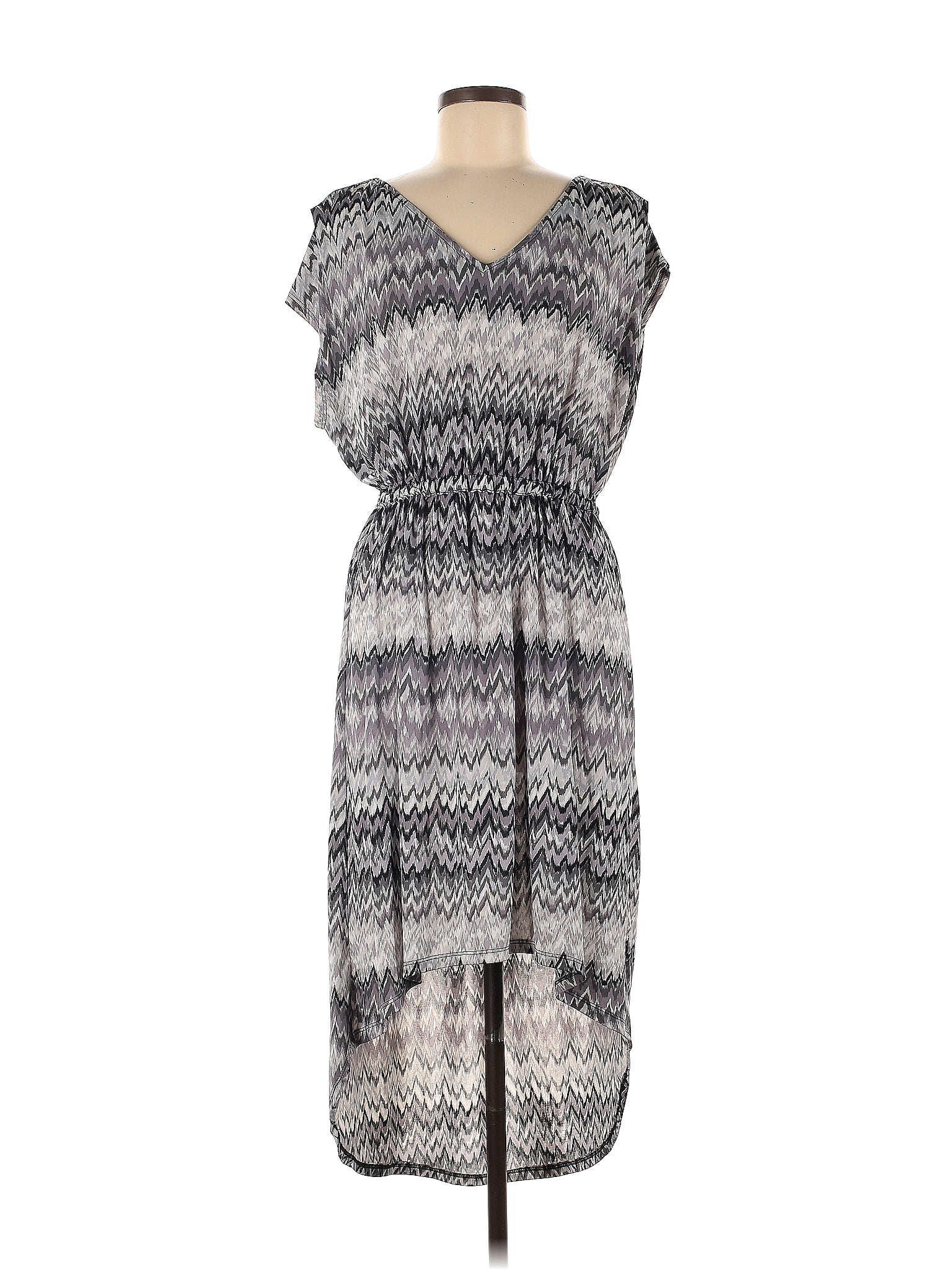 Christine V Multi Color Gray Casual Dress Size L - 53% off | ThredUp