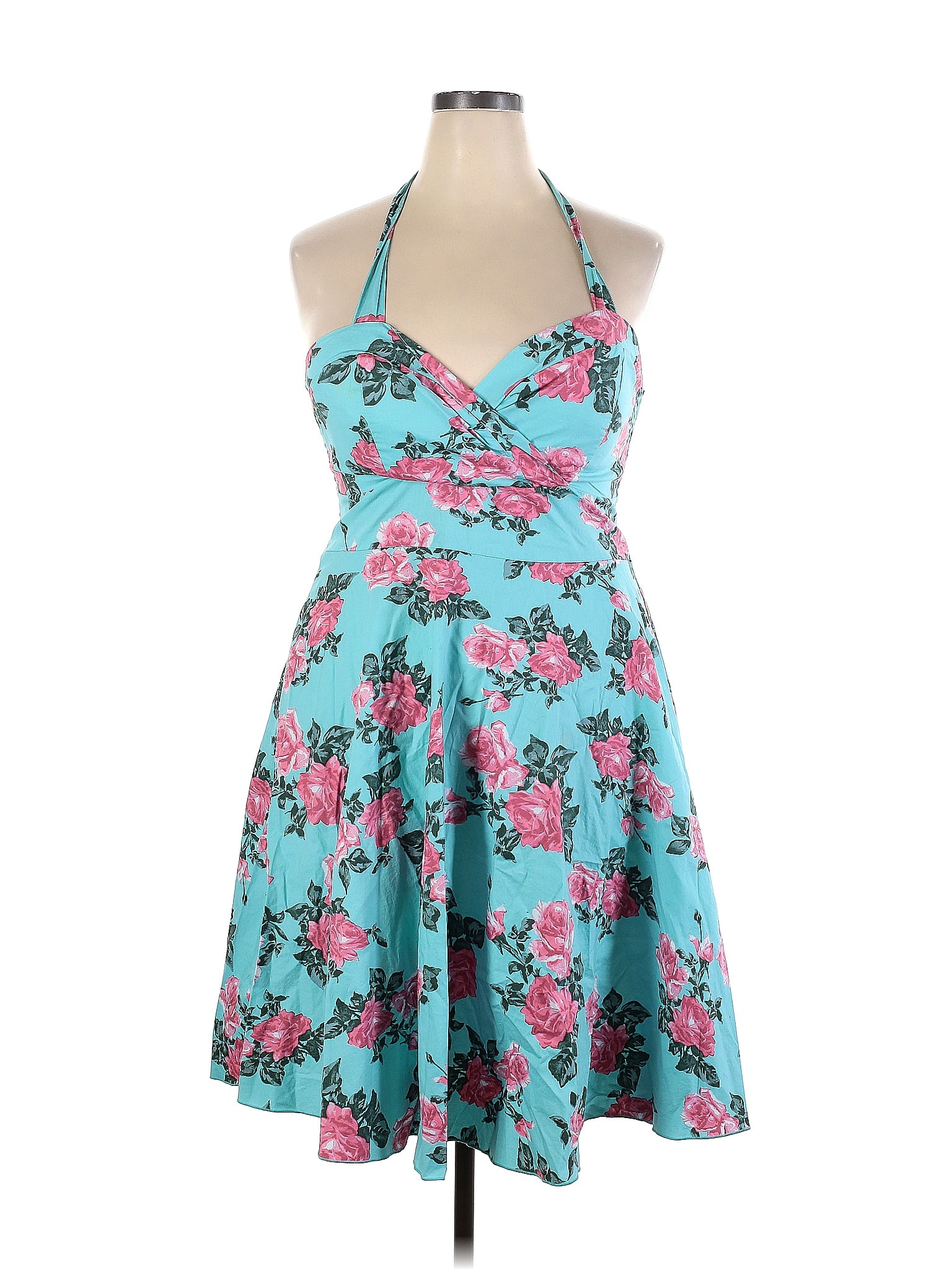 Assorted Brands Floral Blue Casual Dress Size 3x Plus 51 Off Thredup