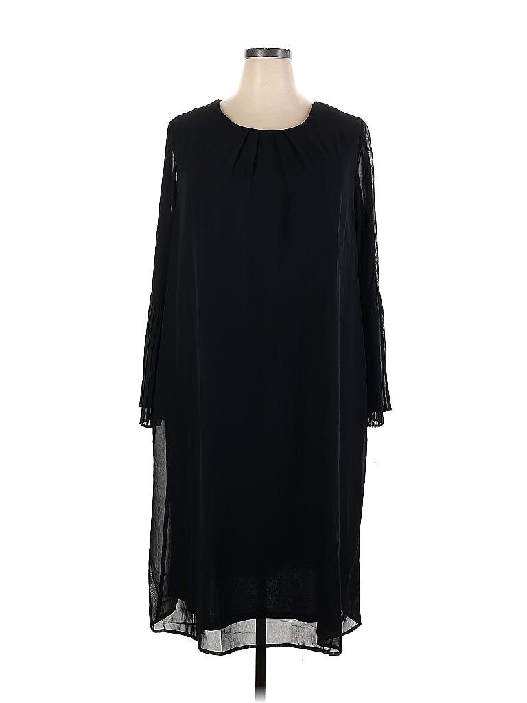 Anthony Richards 100 Polyester Solid Black Cocktail Dress Size 22