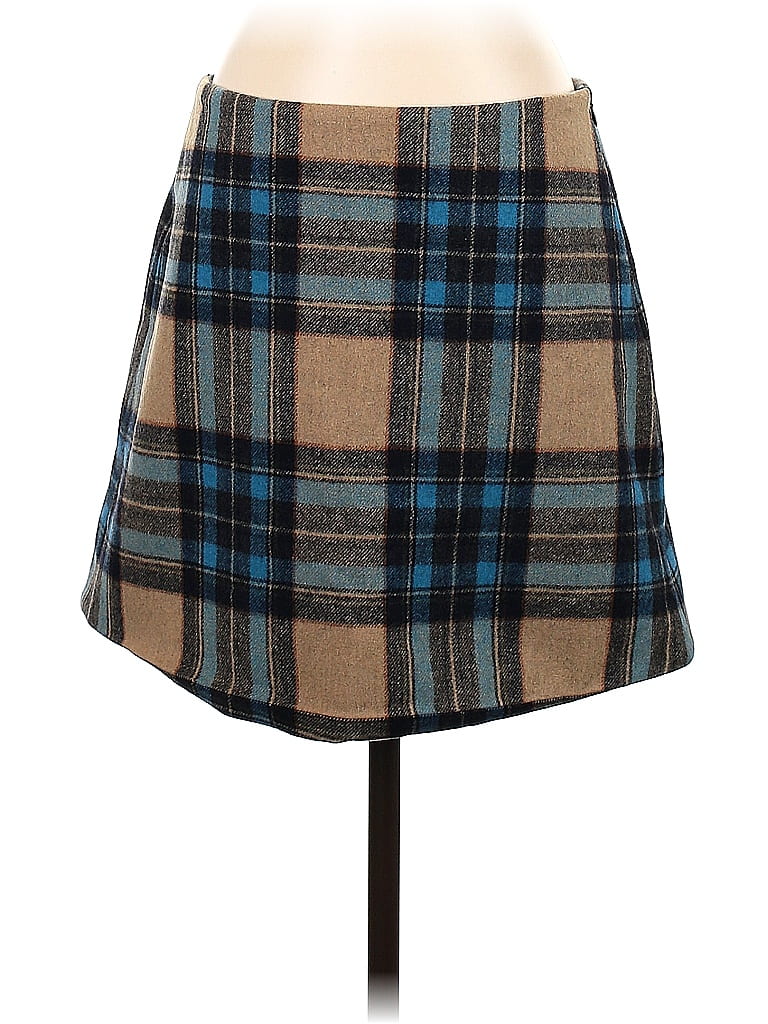 Rachel Antonoff Tortoise Argyle Grid Plaid Brown Casual Skirt Size 4 ...